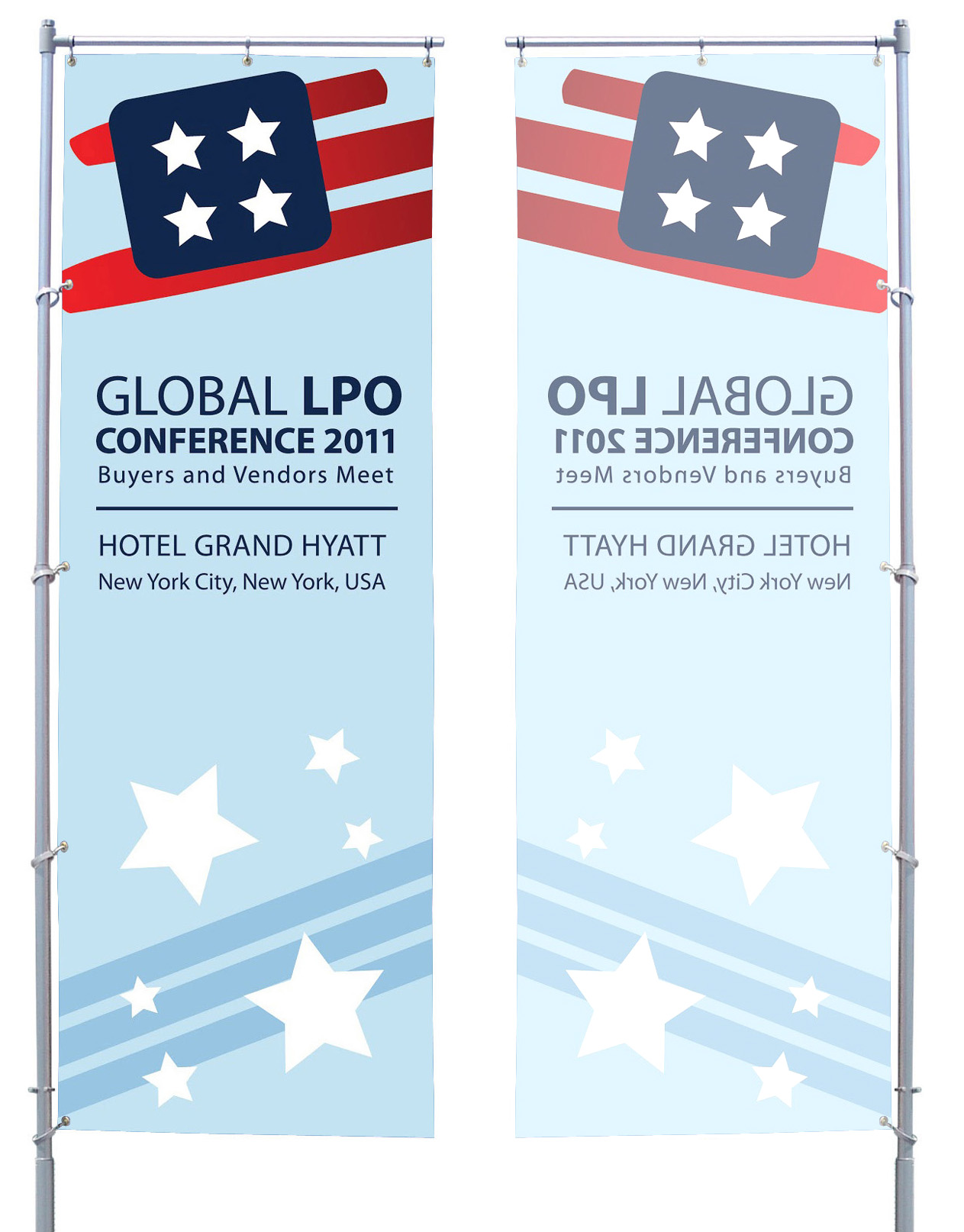 Full Color Silk Screened Tripole Flags | Displays2Go