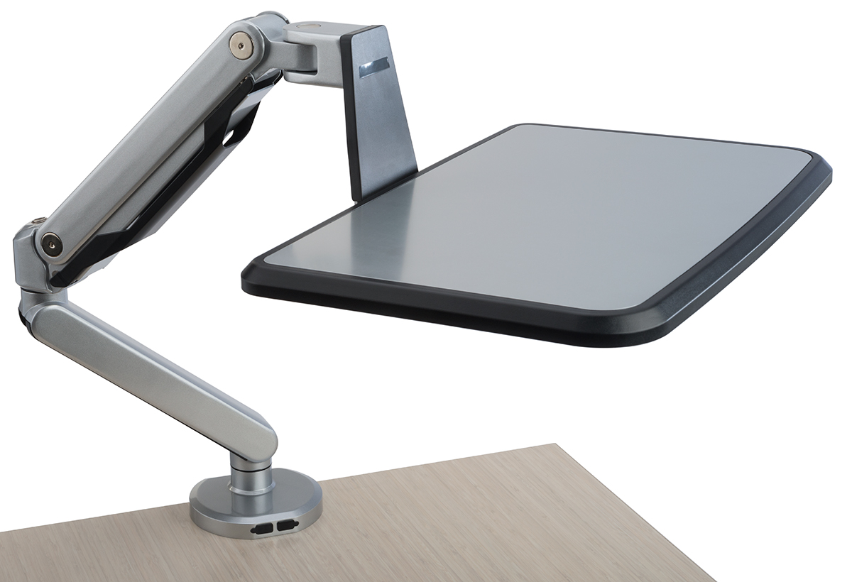 Adjustable Laptop Desk Stand | Clamp & Grommet Base Included | Displays2Go