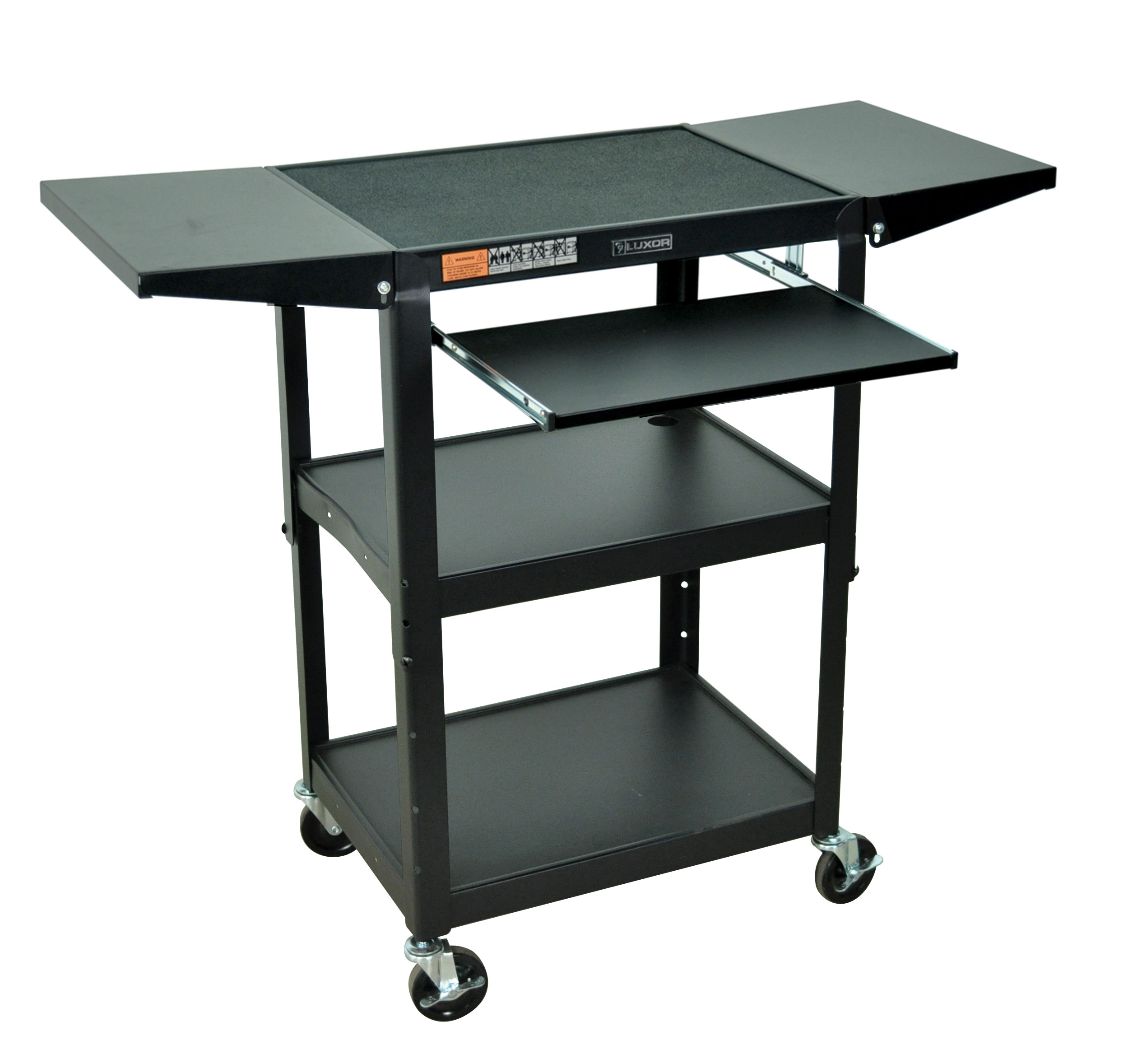 AV Carts for Multimedia Presentations Features Pull-Out Shelf | Displays2Go