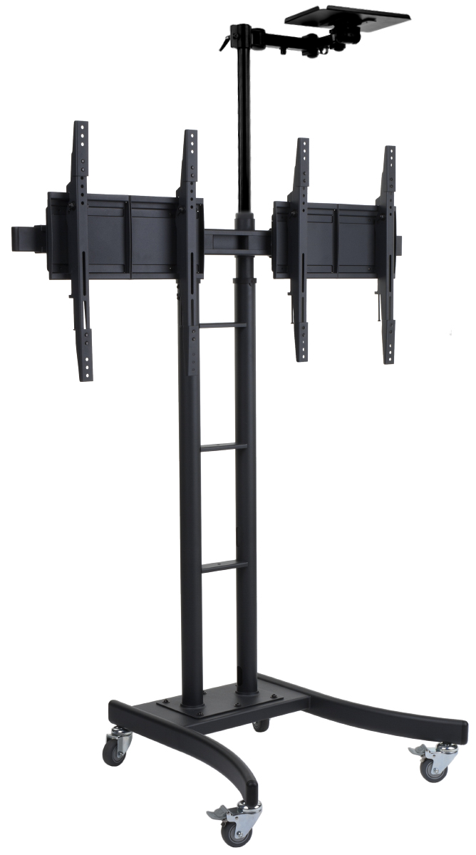 Dual Monitor Stand | Camera Shelf for Video Conferencing | Displays2Go