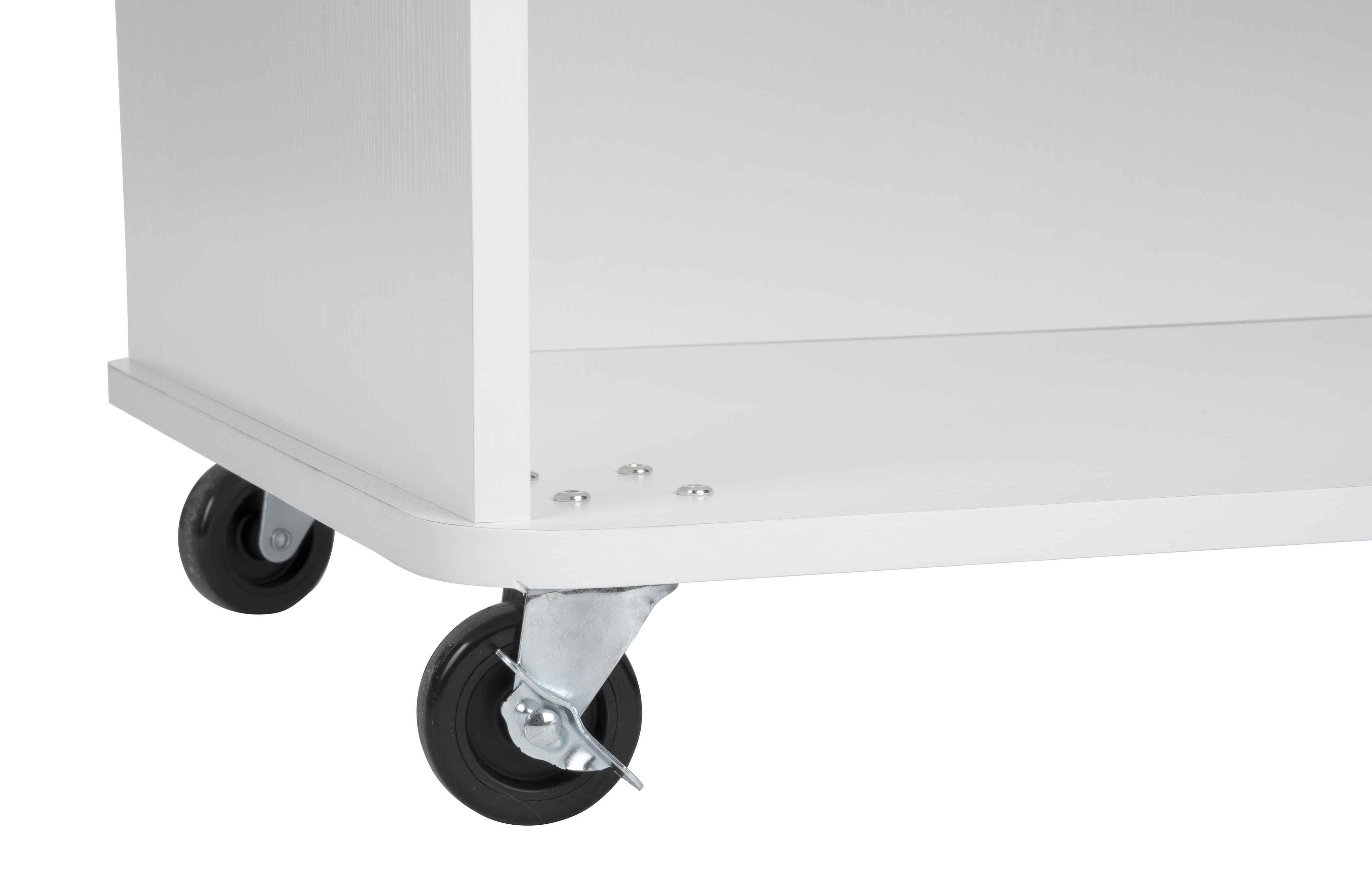 Nesting White Wood Display Shelves | 9 Adjustable Height Settings ...