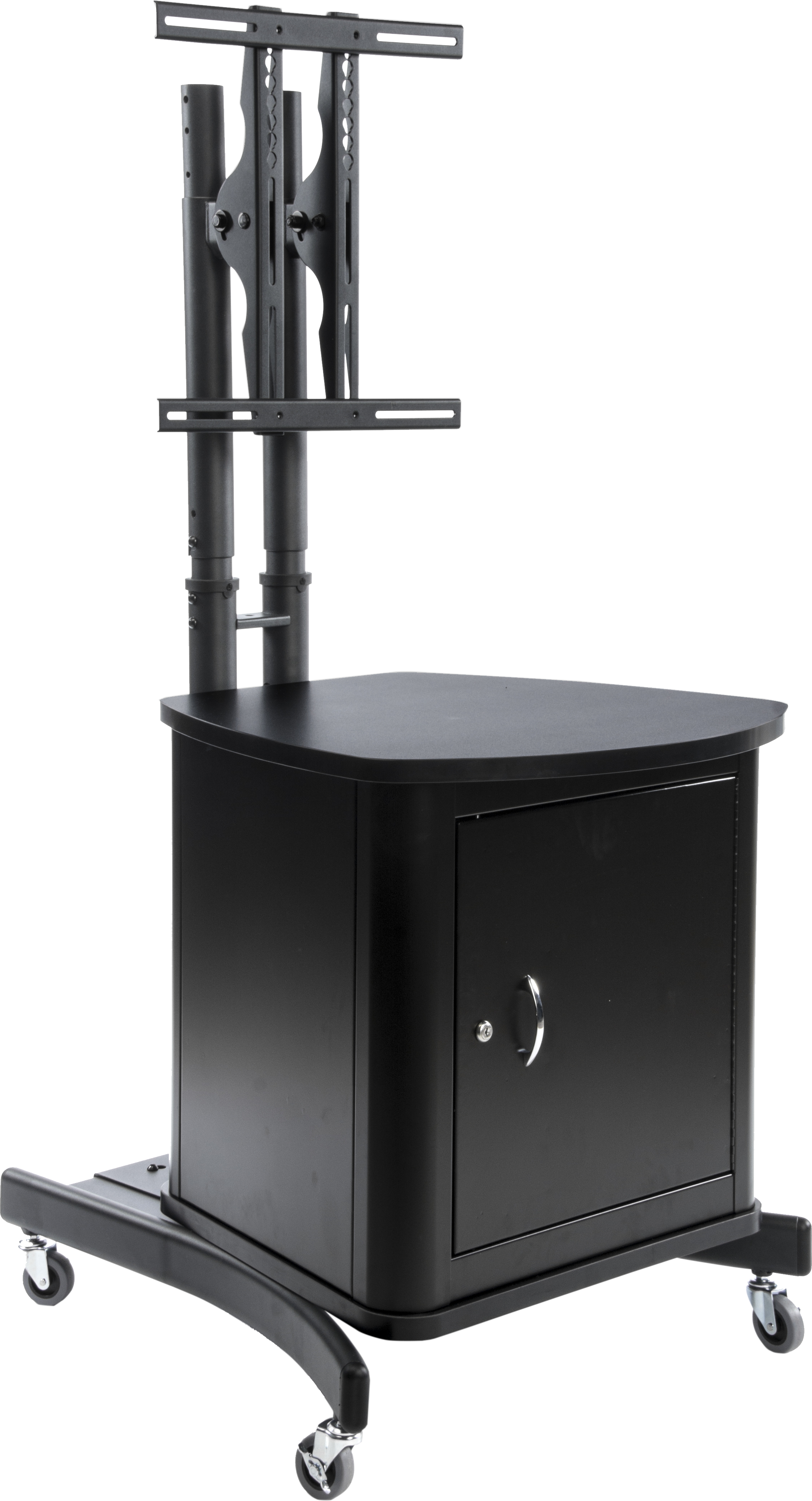 TV Stand with Locking Cabinet | Holds (1) 32” to 65” Screen | Displays2Go