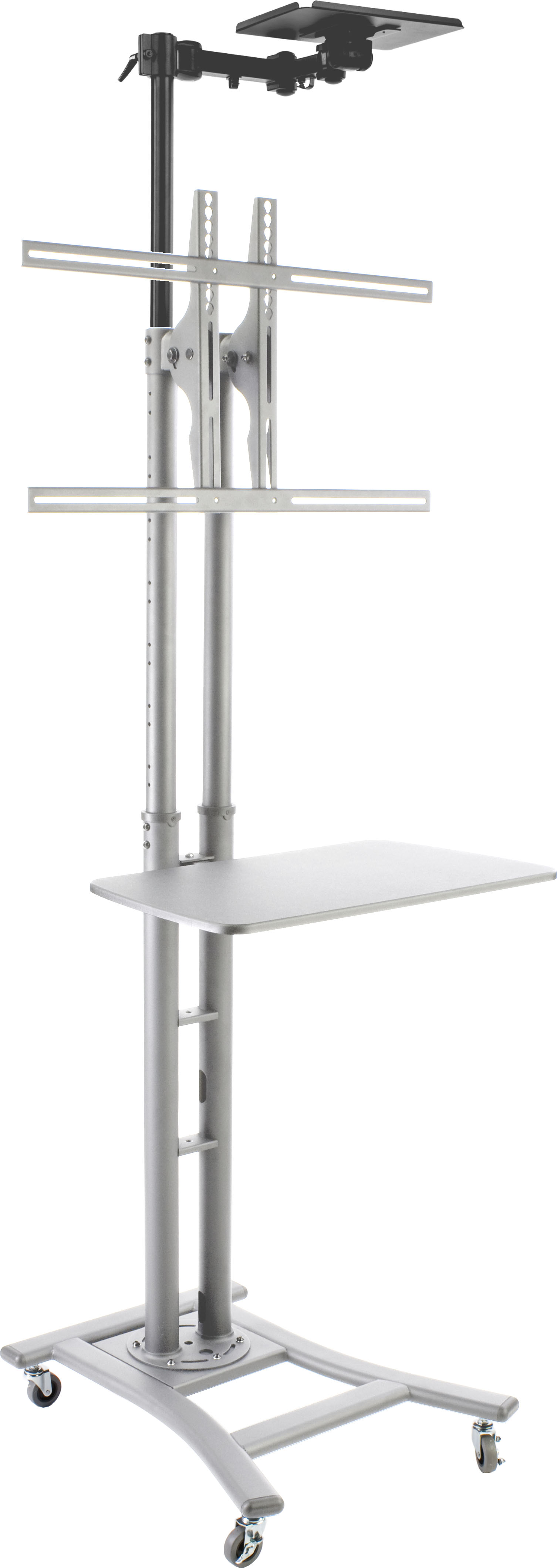 Silver Teleconferencing TV Stand | Height Adjustable | Displays2Go