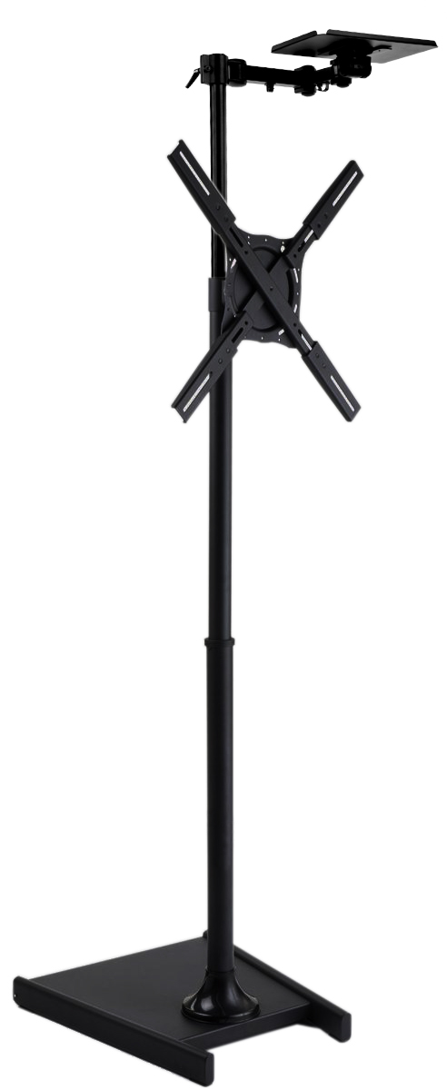 Floor TV Window Display Stand |For 27” – 60” Monitors w/ Shelf ...