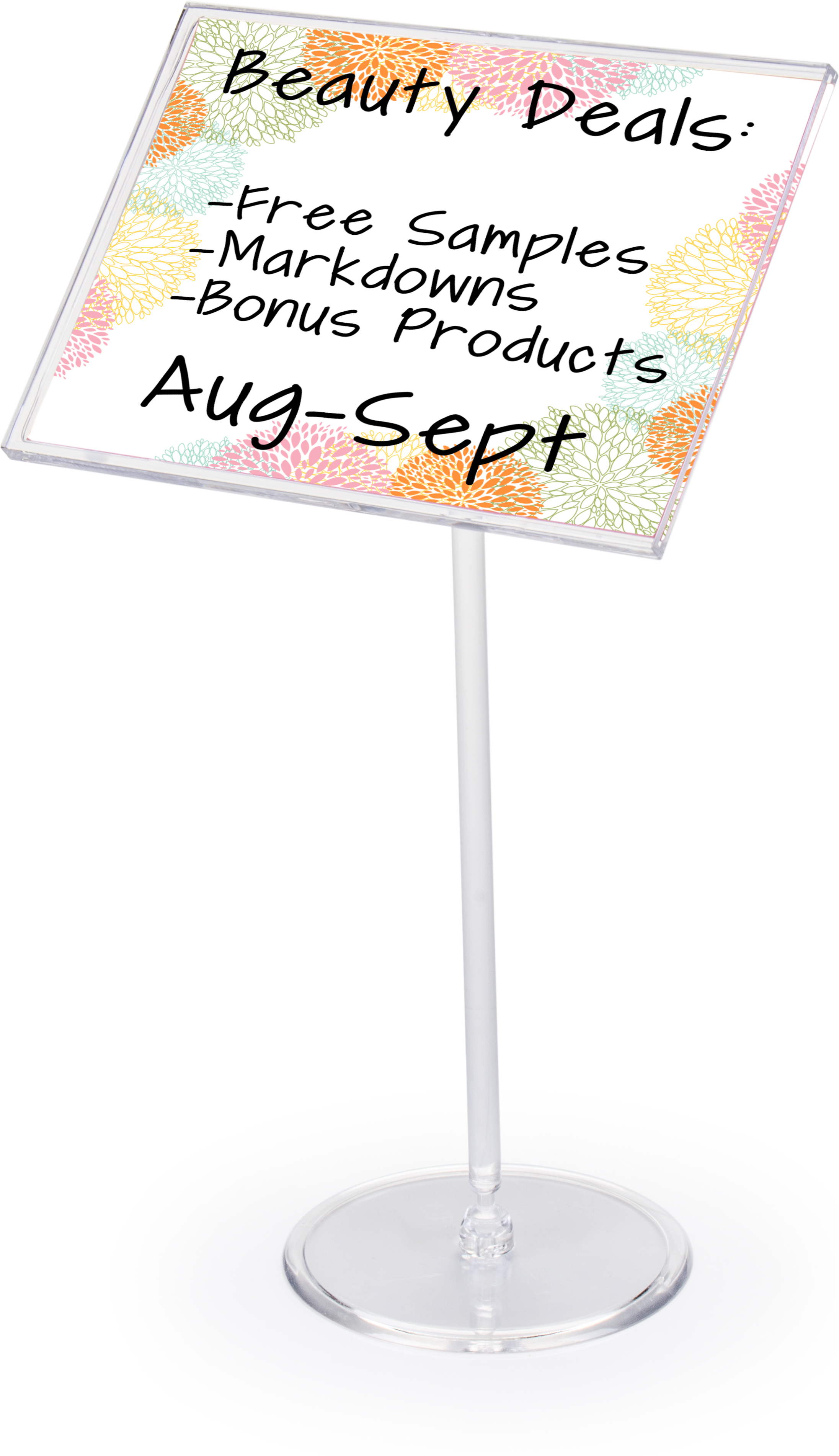 Table Sign Stand | 9-1/2” Tall Holder with Picture Clip | Displays2Go