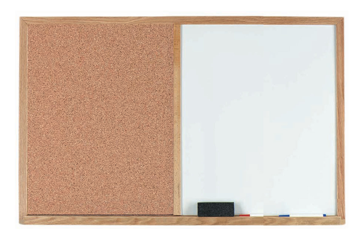 3' x 2' Teacher Bulletin Board - Oak Frame | Displays2Go