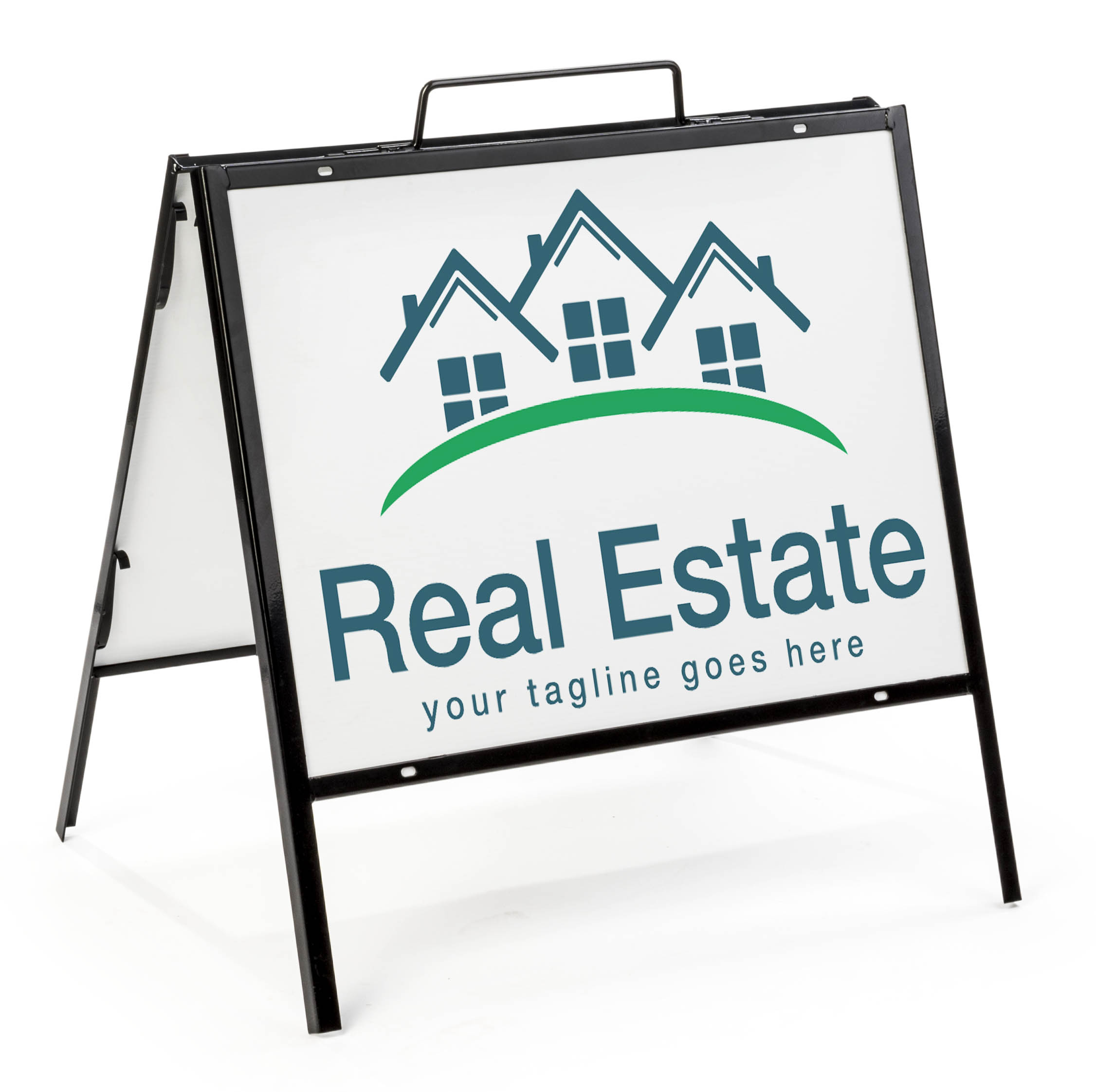 Real Estate A-Frame | Two Sided Black Sign | Displays2Go