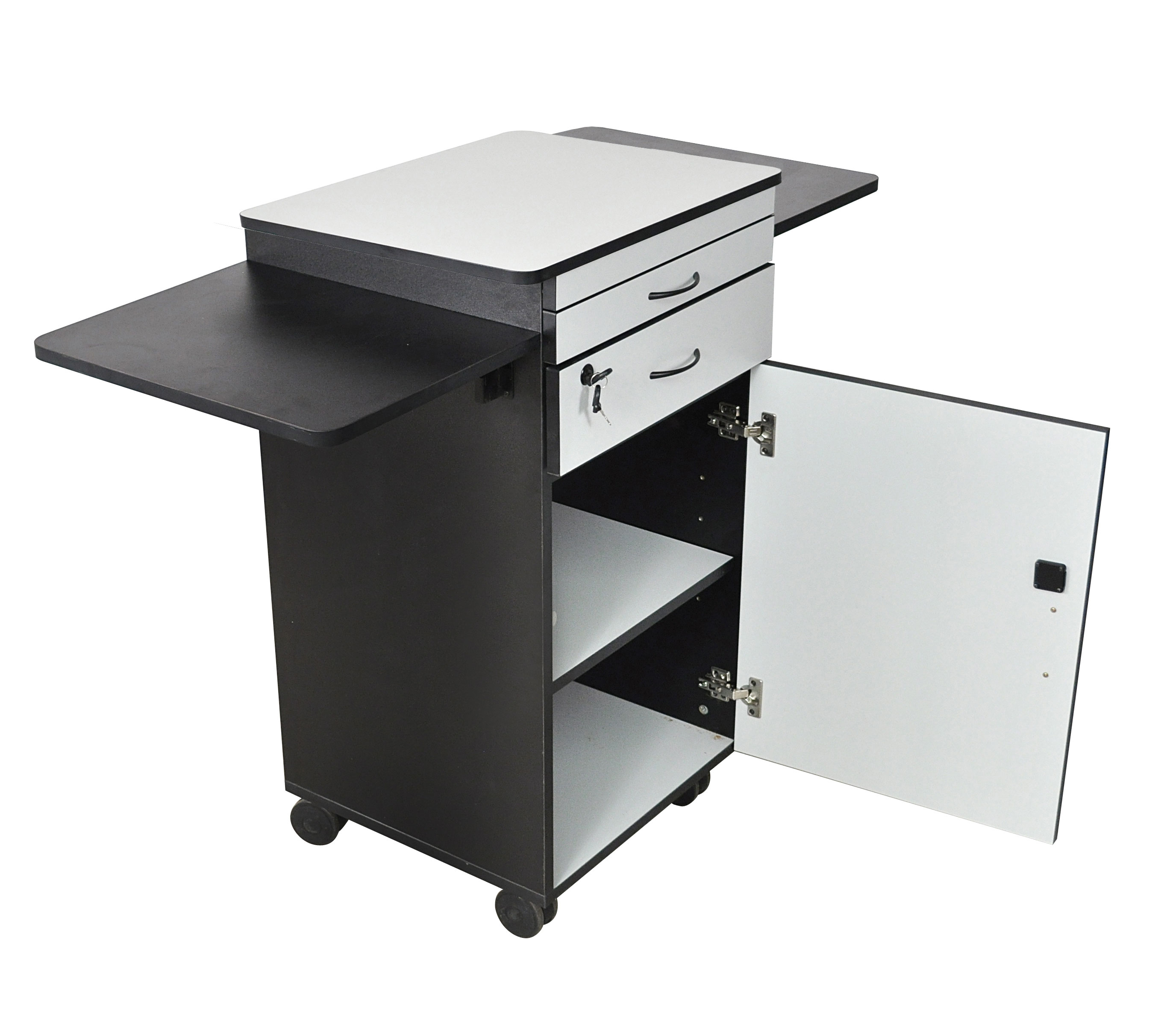 Multimedia Stand for Classrooms Features Built-In Locking Storage ...