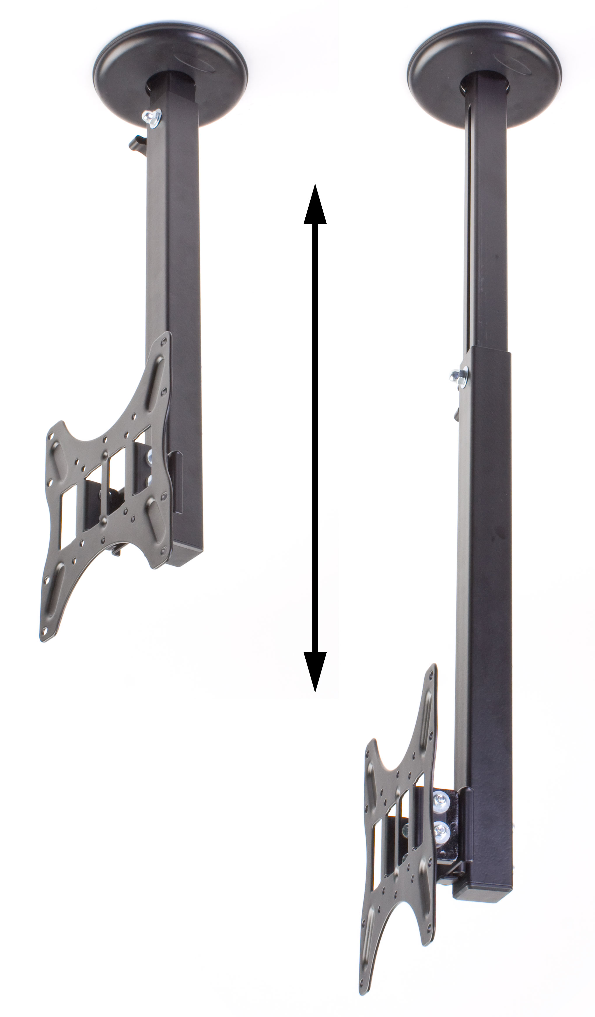 Ceiling TV Mount | Height Adjustable with 360 Degree Rotation | Displays2Go