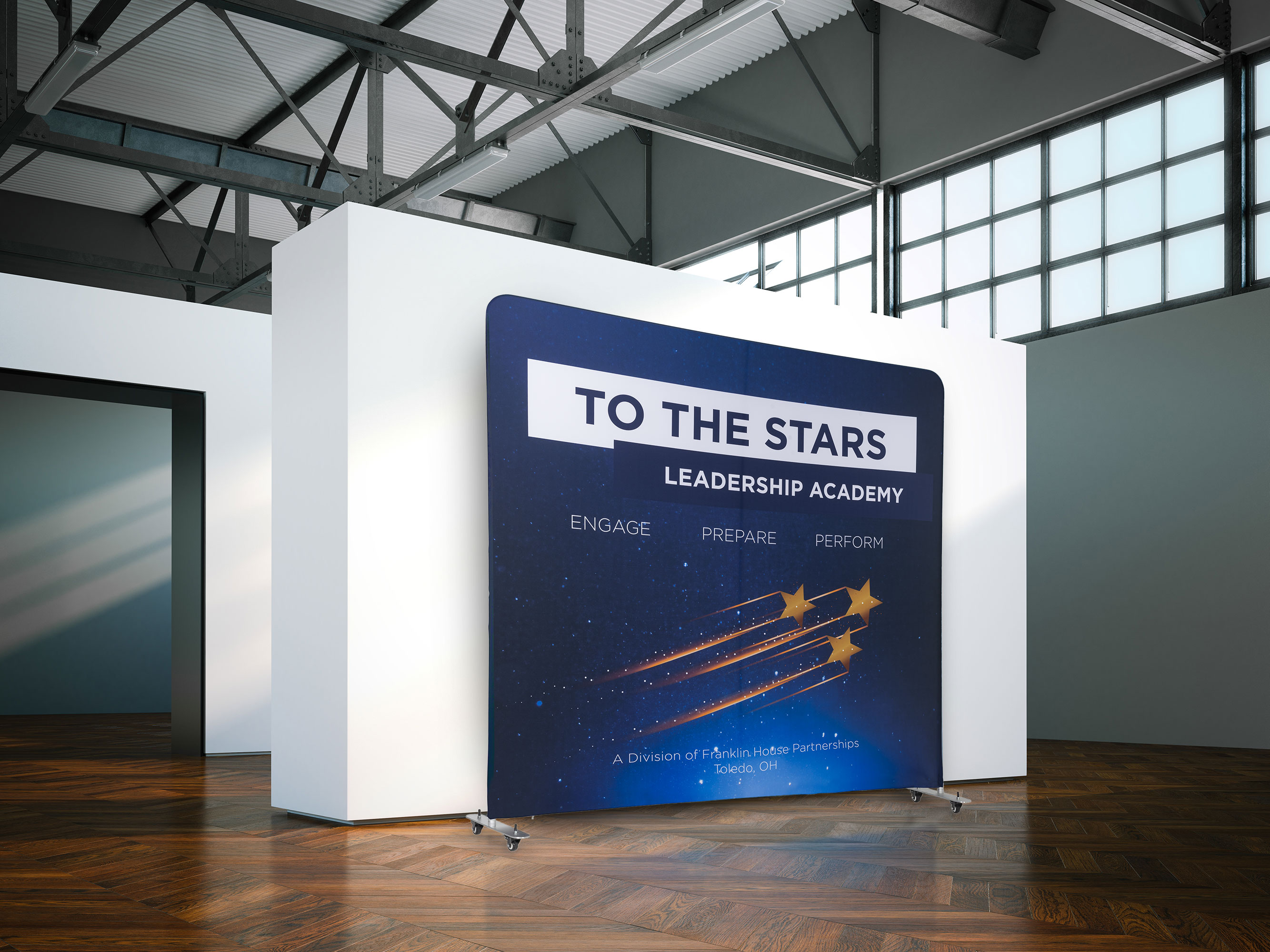 Large Custom Tension Fabric Backdrop | Full Color Graphics | Displays2Go