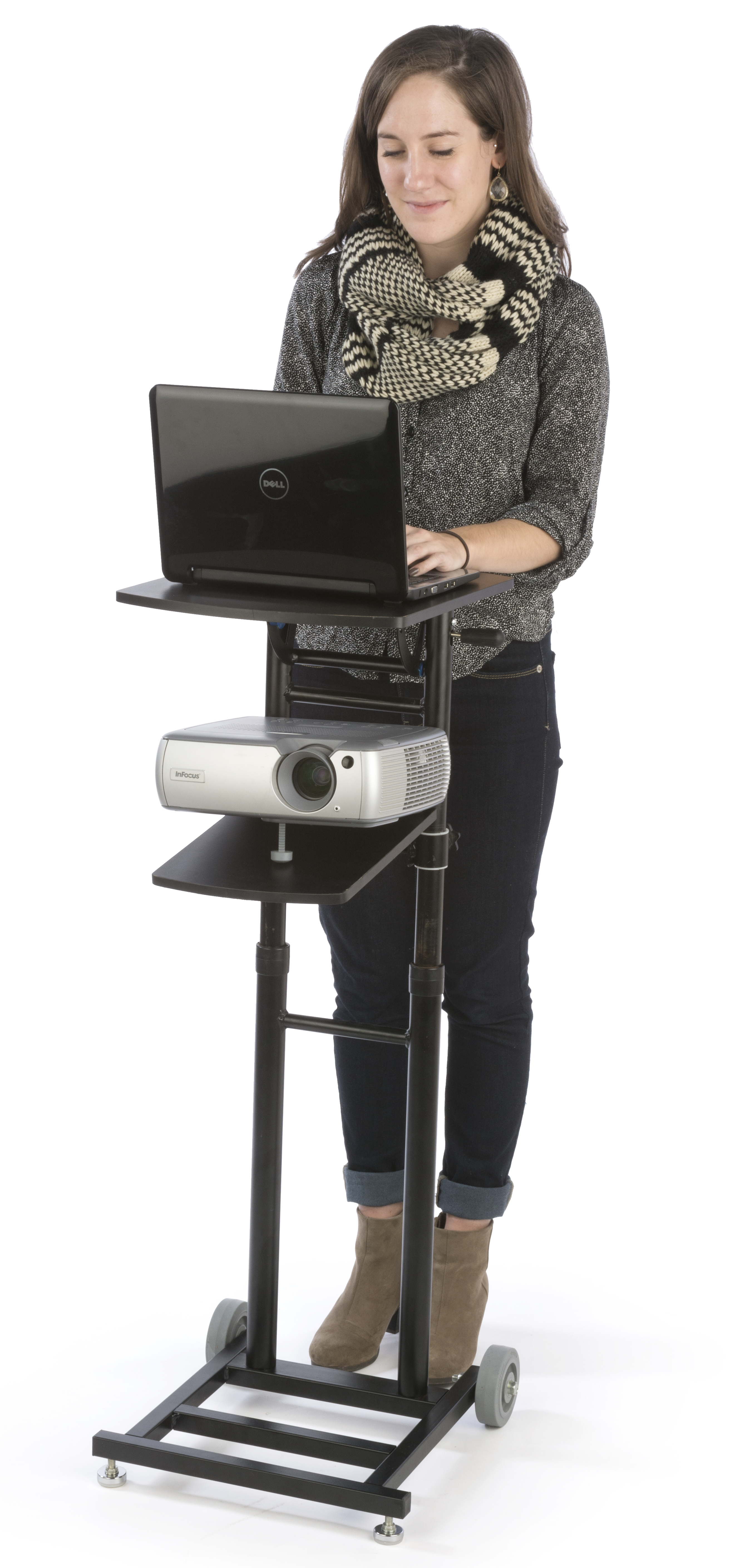 Adjustable Projector Stand | 2 Adjustable, Tilting, & Swinging Sh ...