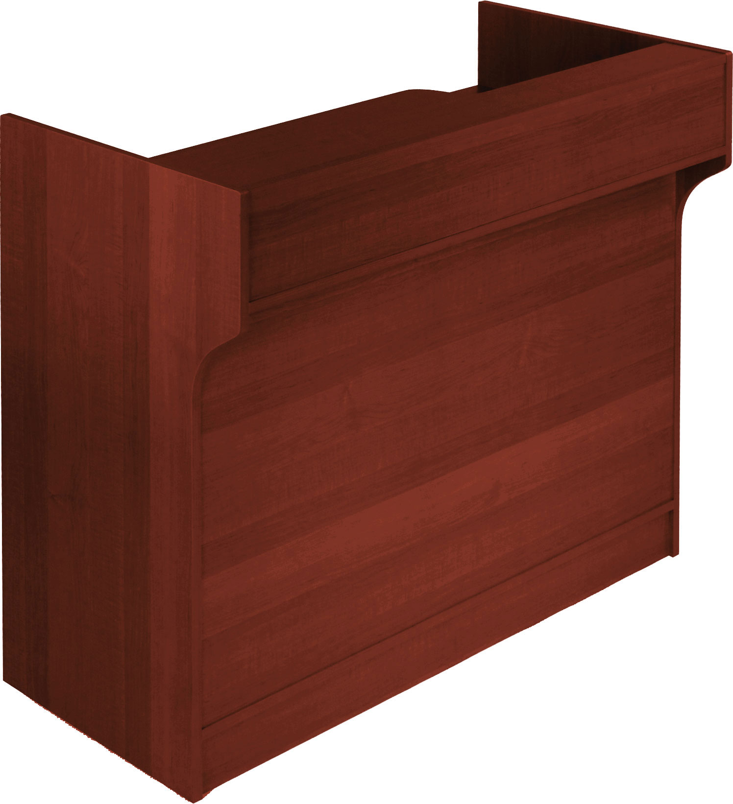 Wrap Counter With Cherry Melamine Finish - 4 Foot Width | Displays2go