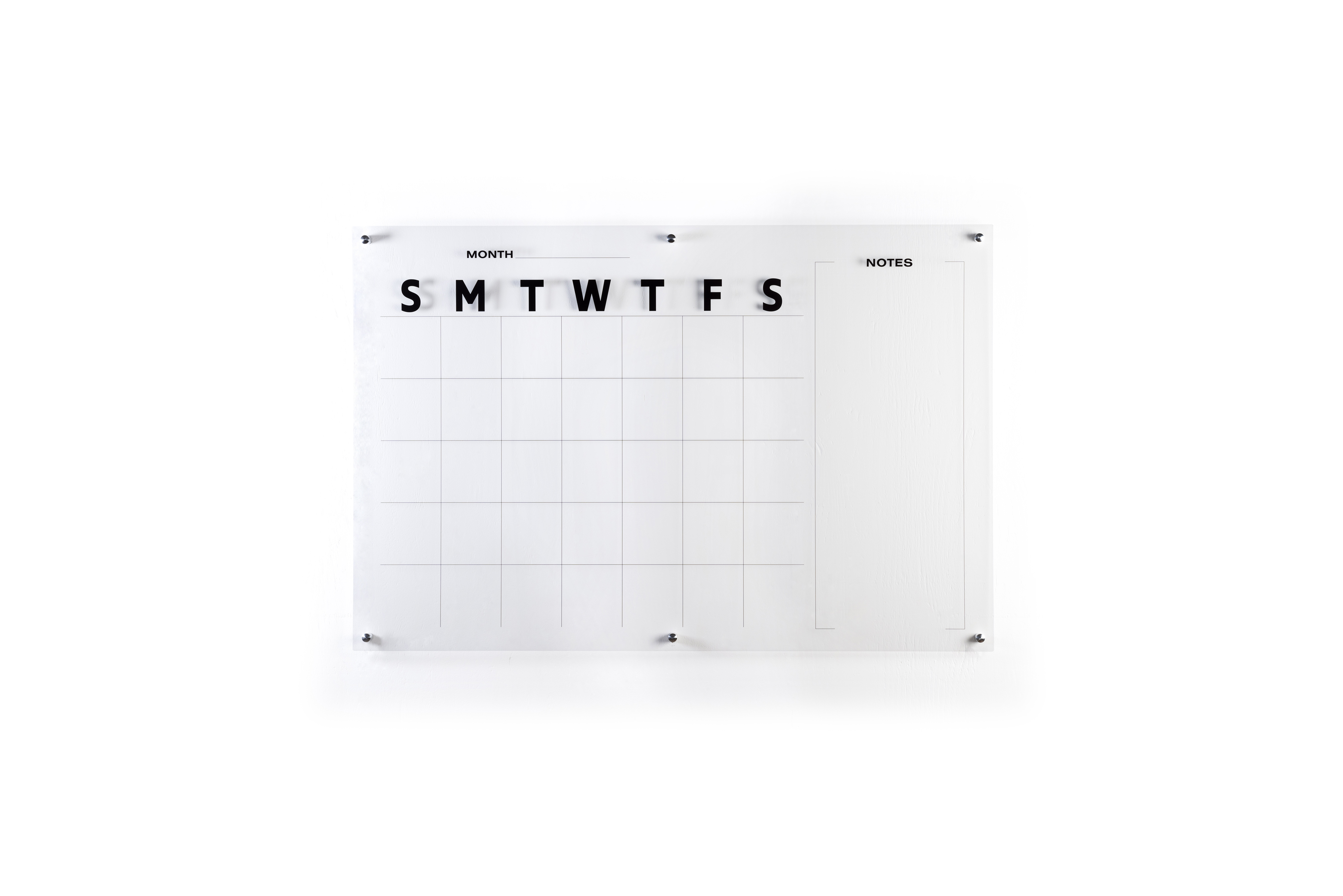 Oversized Calendar Dry Erase Board | Clear Acrylic | Displays2Go
