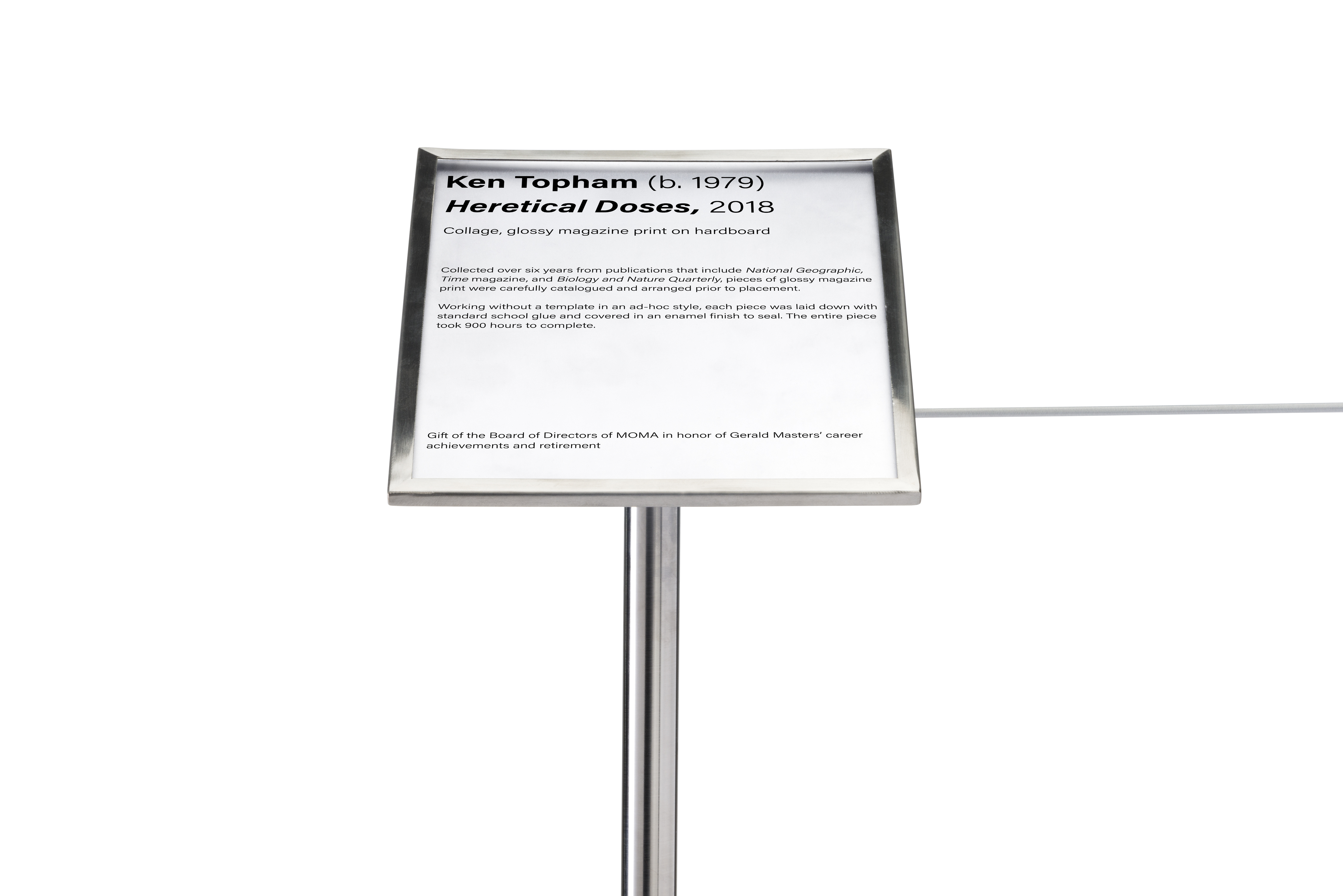 Museum Barrier Signage Plate | 60-Degree 8.5 x 11 Silver Frame ...