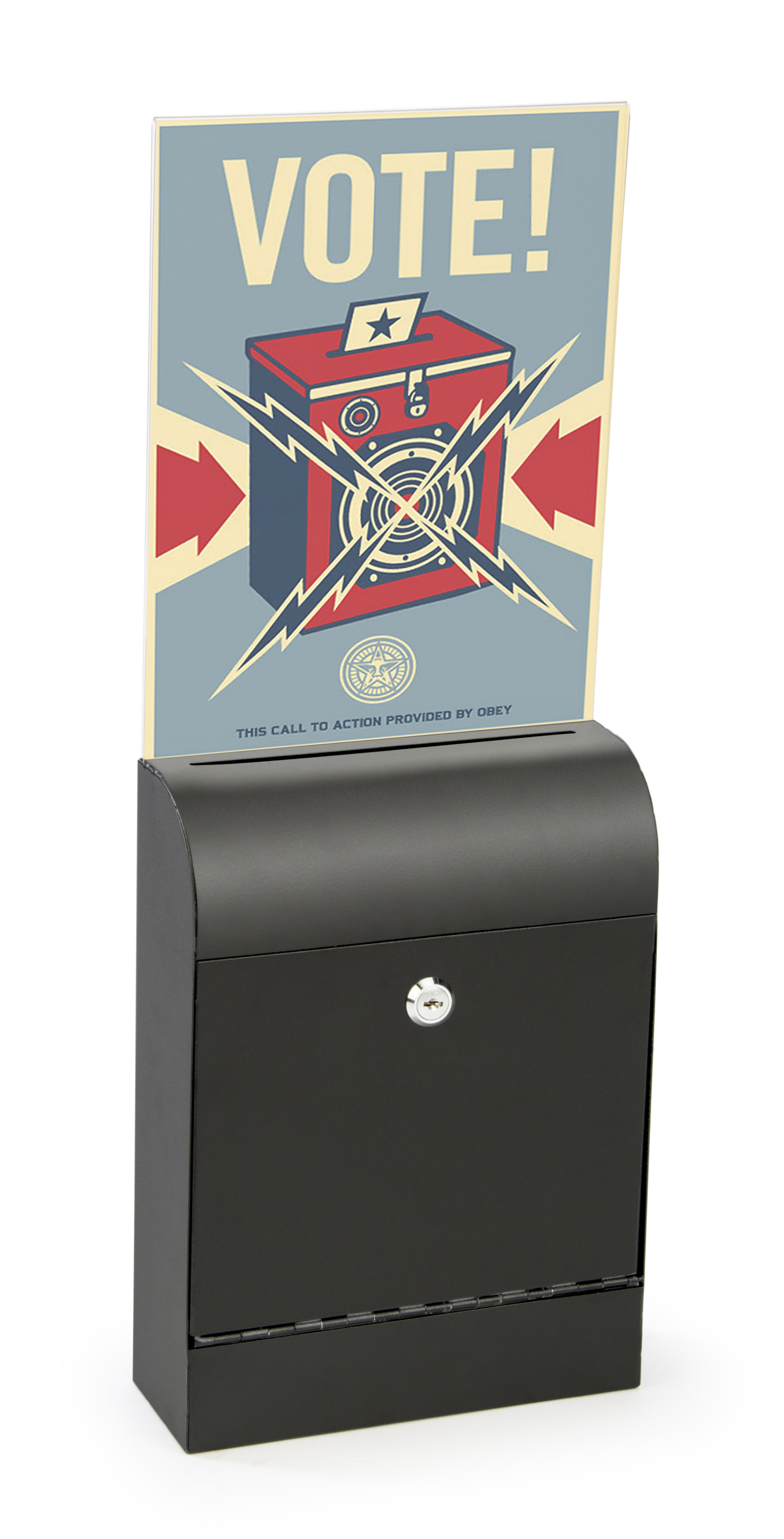 Black Wall Mount Document Box | Slide-in Acrylic Sign Holder | Displays2Go