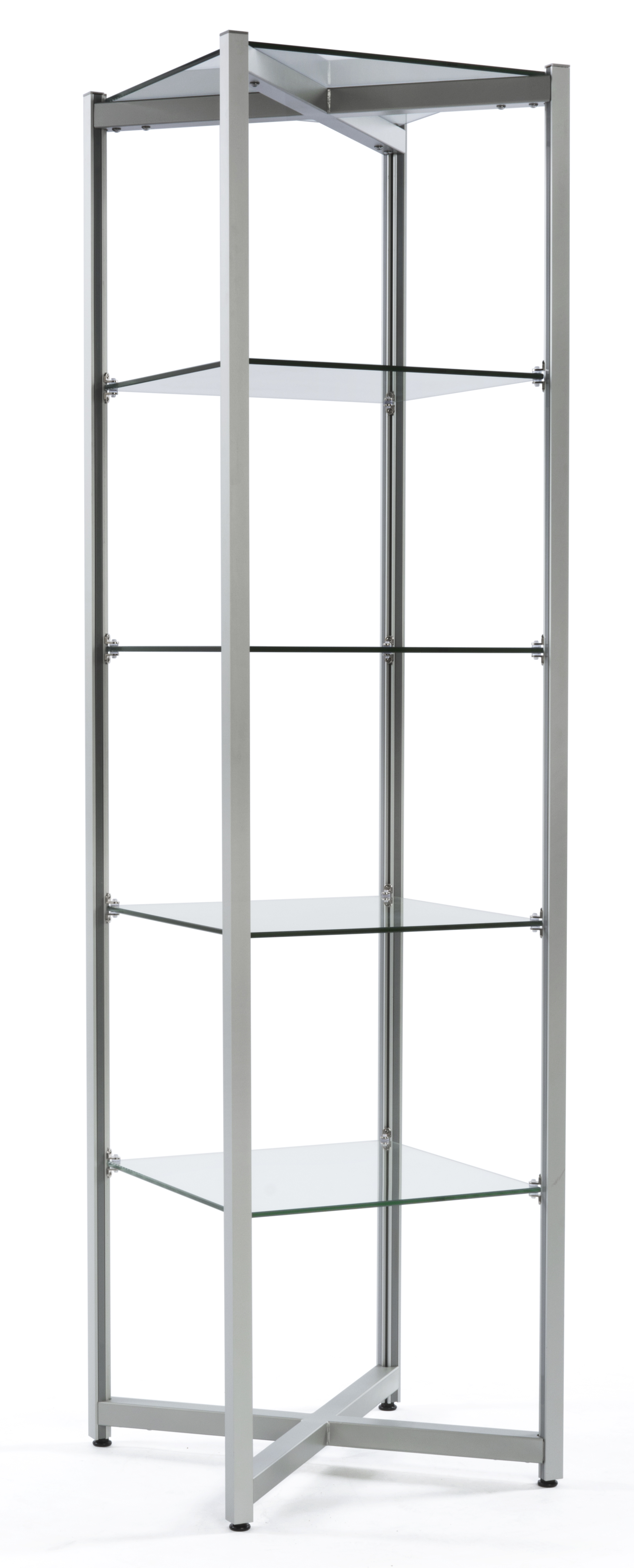 Glass Tower Shelves | Adjustable Height | Displays2Go