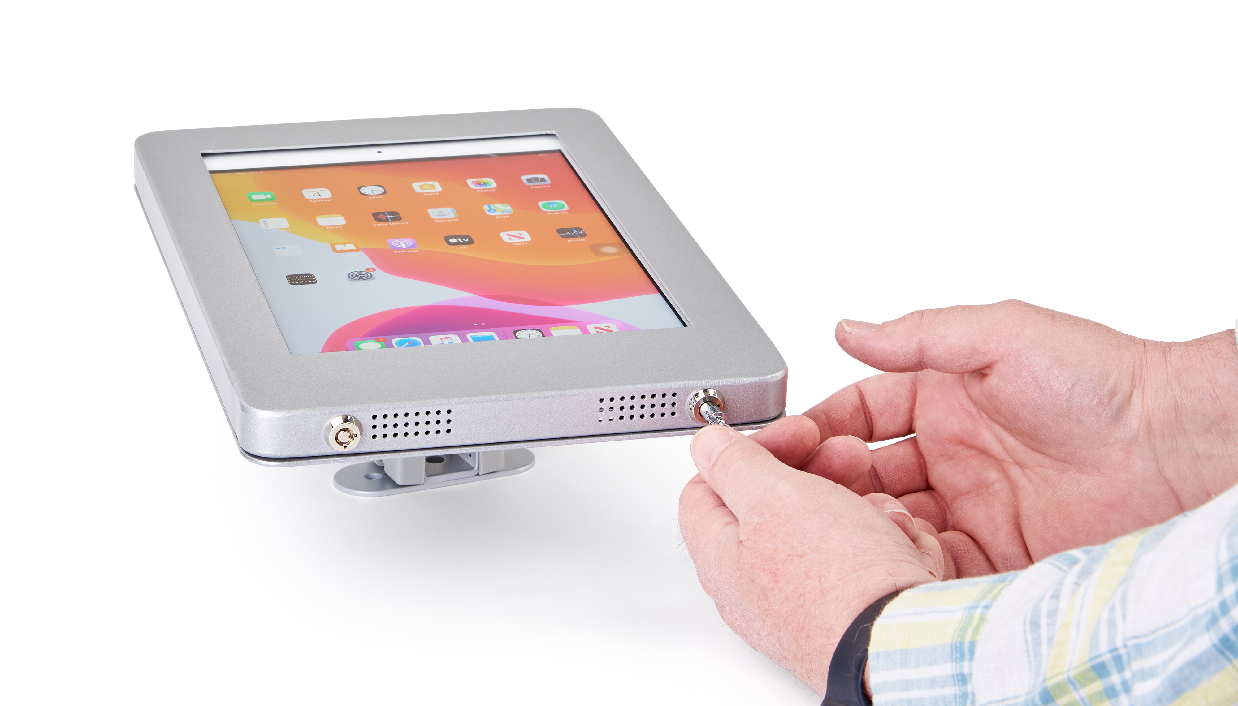 Locking Wall Mount iPad Enclosure | Landscape or Portrait Mode ...