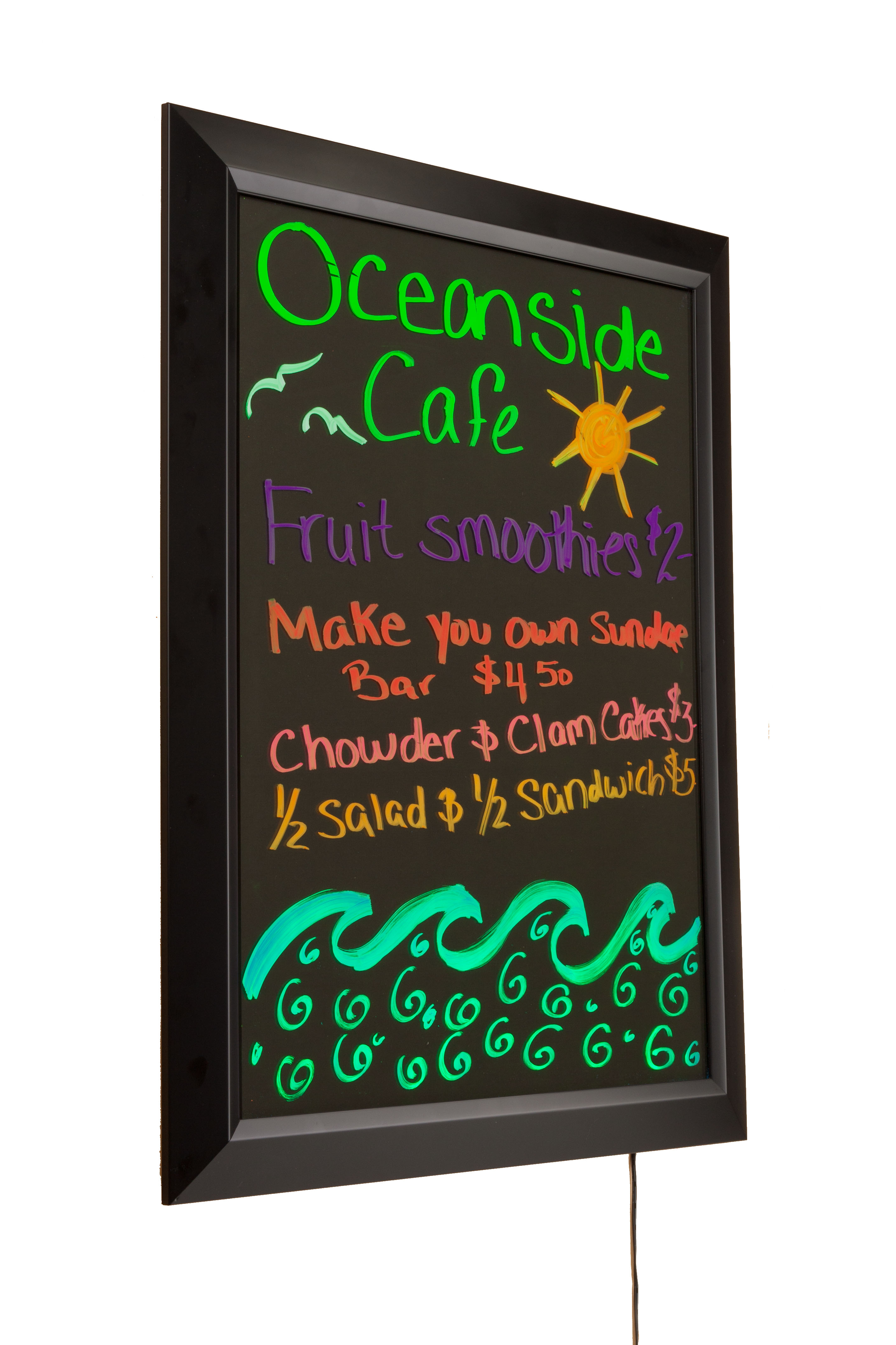 Write-On LED Board | Wall Mount w/ Animation - Markers Included ...