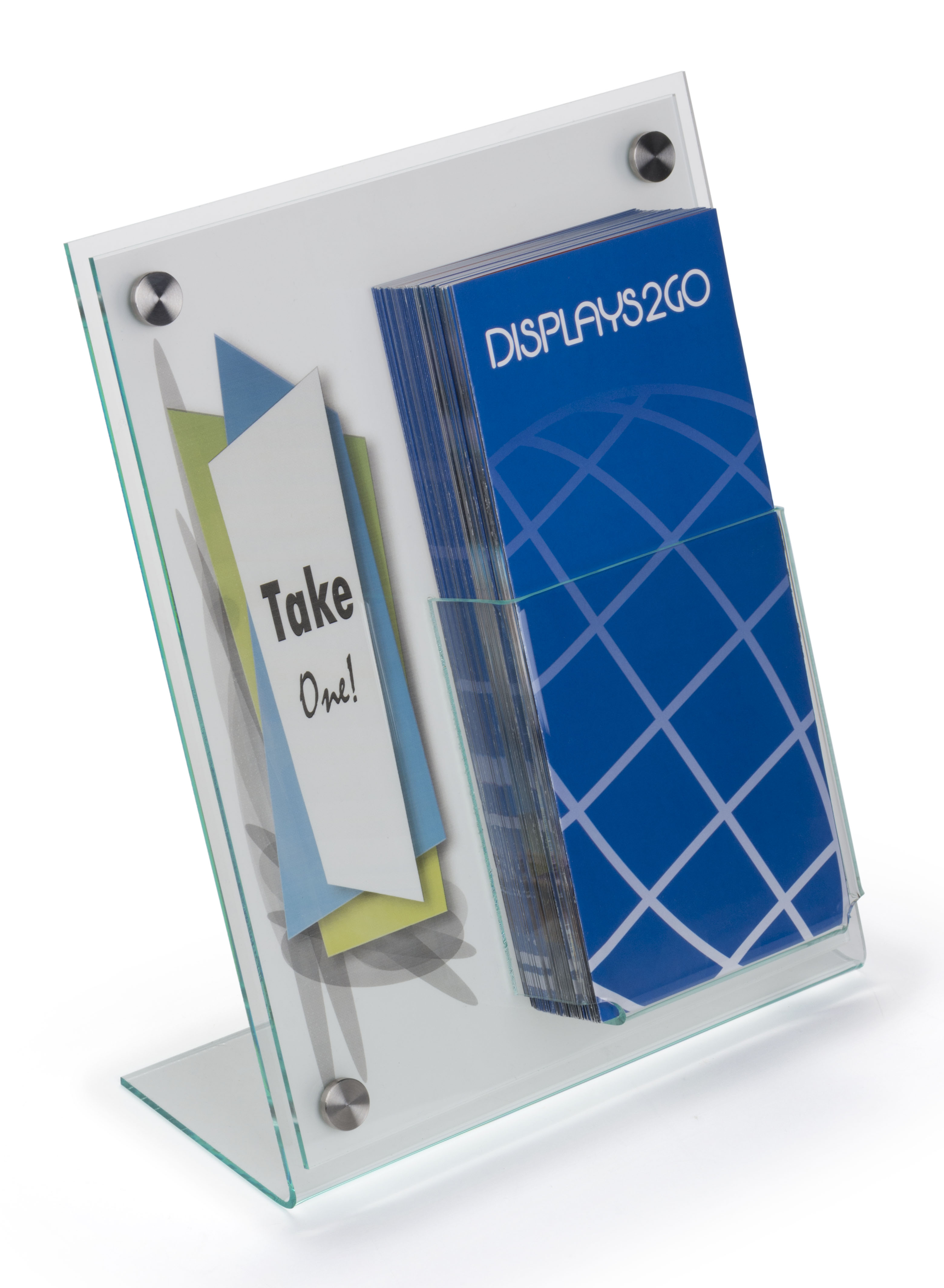 Slanted Sign Holder with Brochure Display | Printable Film Sheets ...