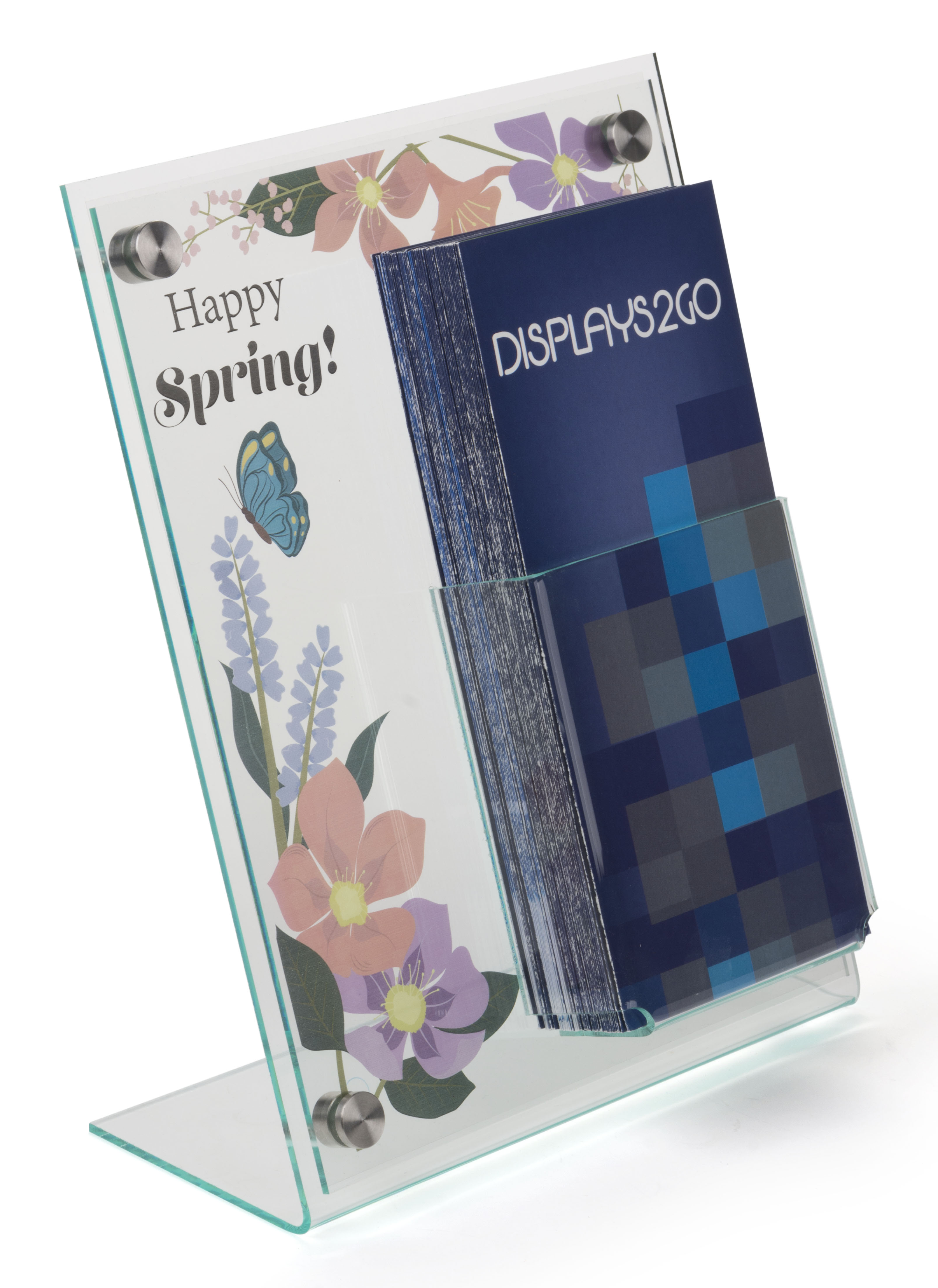 Slanted Sign Holder with Brochure Display | Printable Film Sheets ...