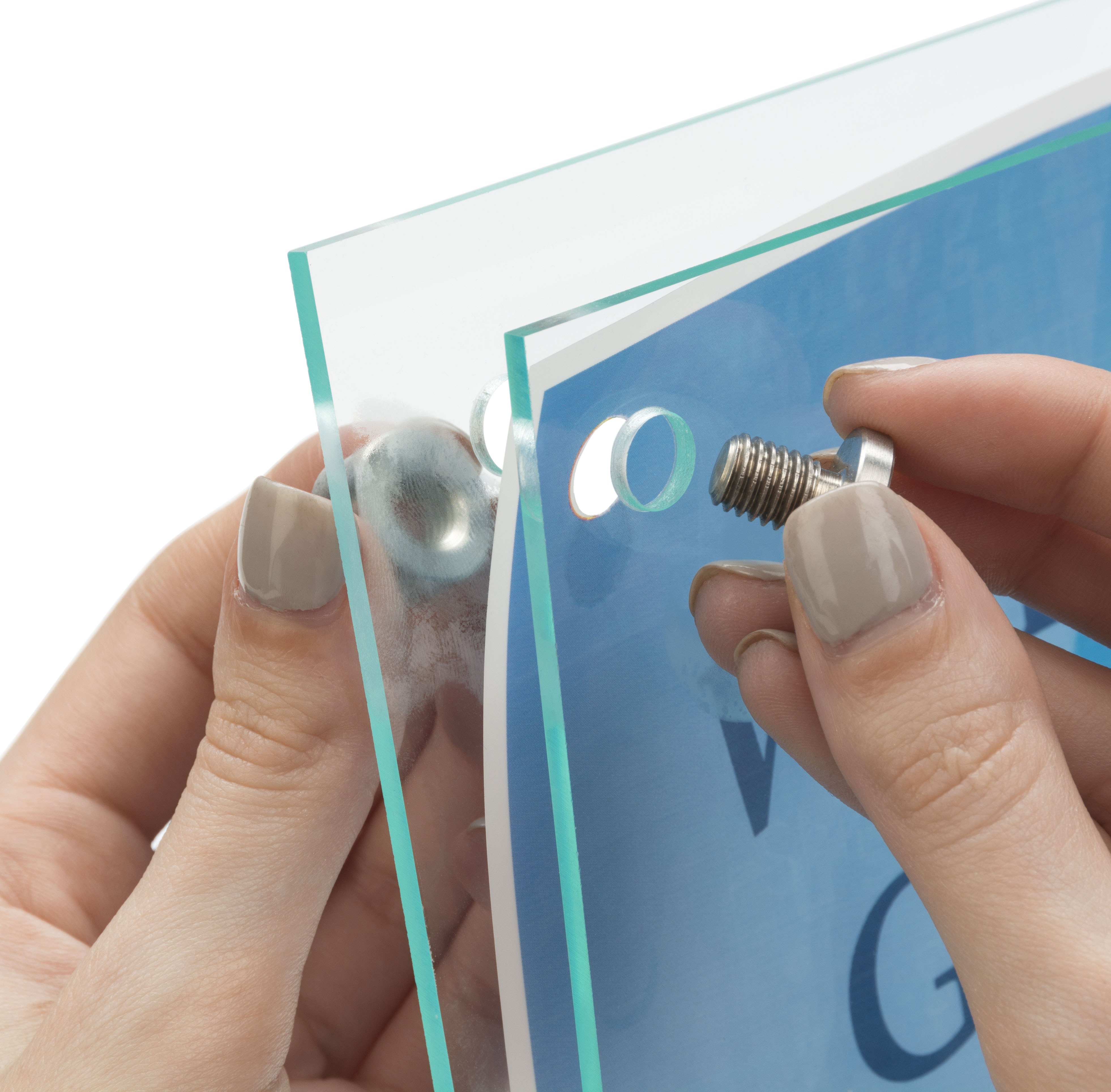 Slanted Sign Holder with Brochure Display | Printable Film Sheets ...