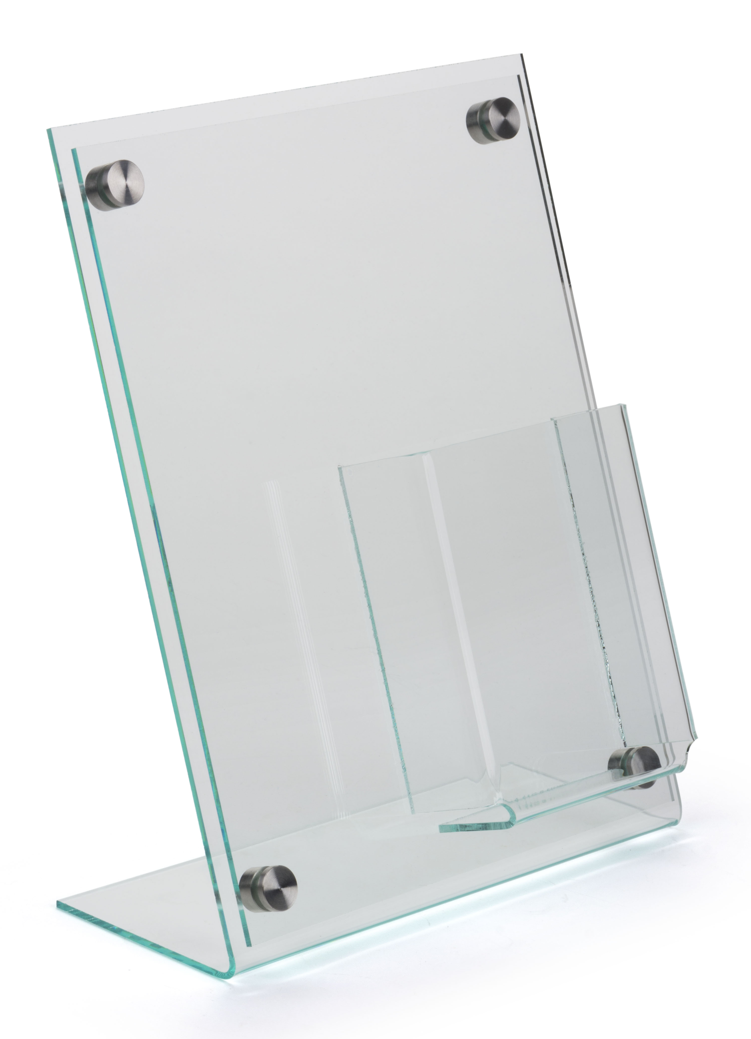 Slanted Sign Holder with Brochure Display | Printable Film Sheets ...