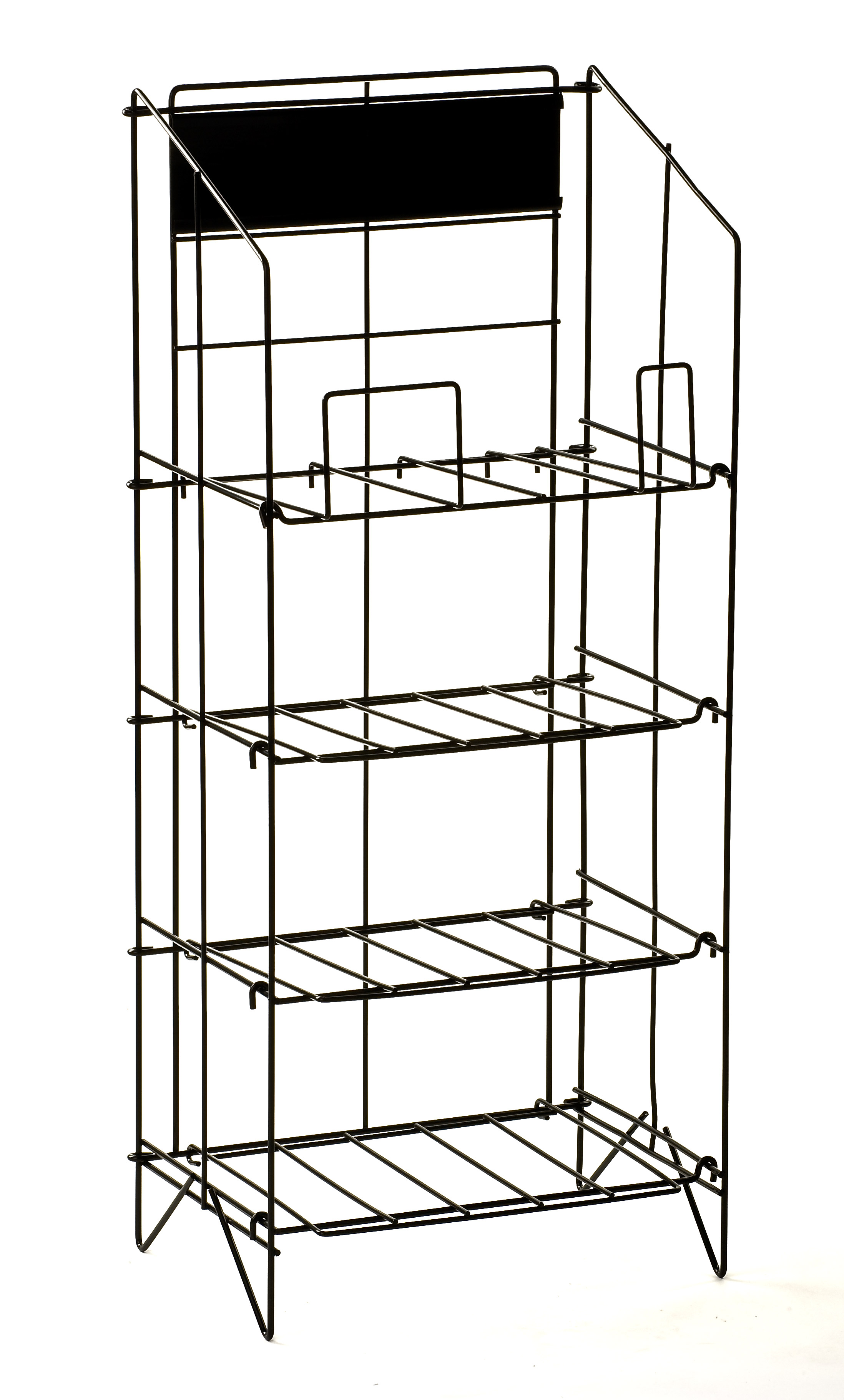 Metal Newspaper Stand | Four Tiers of Literature Holders | Displays2Go