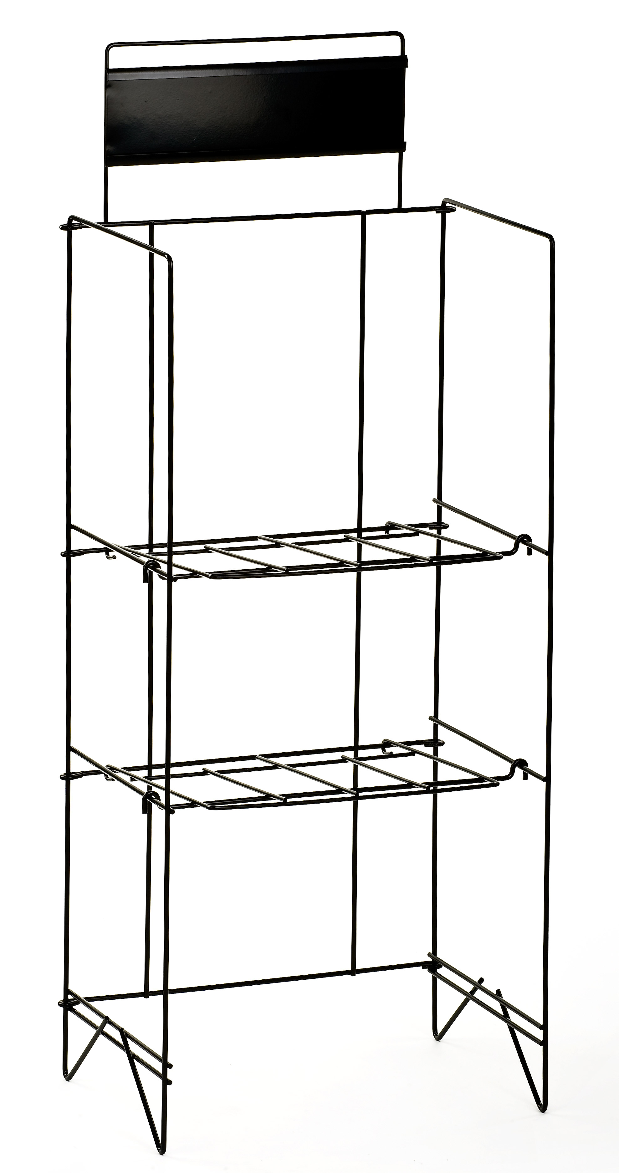 Metal Newspaper Rack | Two Levels of Shelves | Displays2Go
