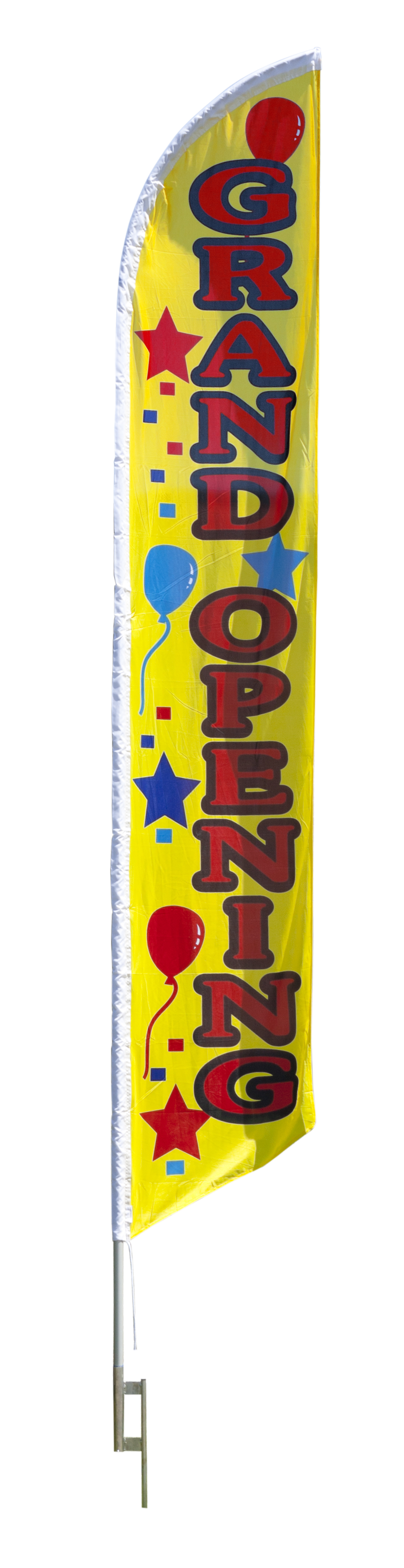 Grand Opening Flags | Feather Banner w/ Vertical Message | Displays2Go