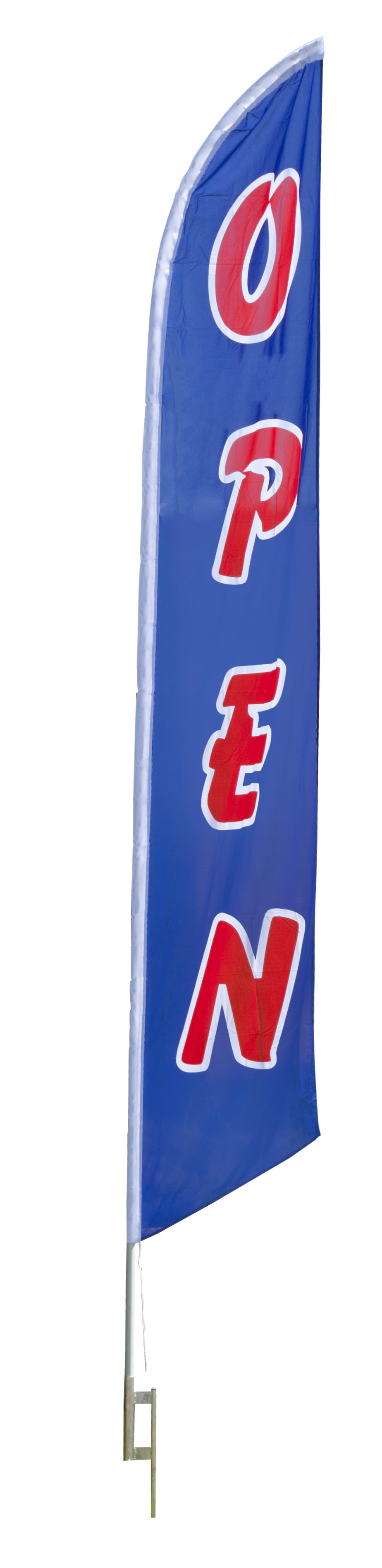 Open Message Flag | Red on Blue Color Scheme | Displays2go