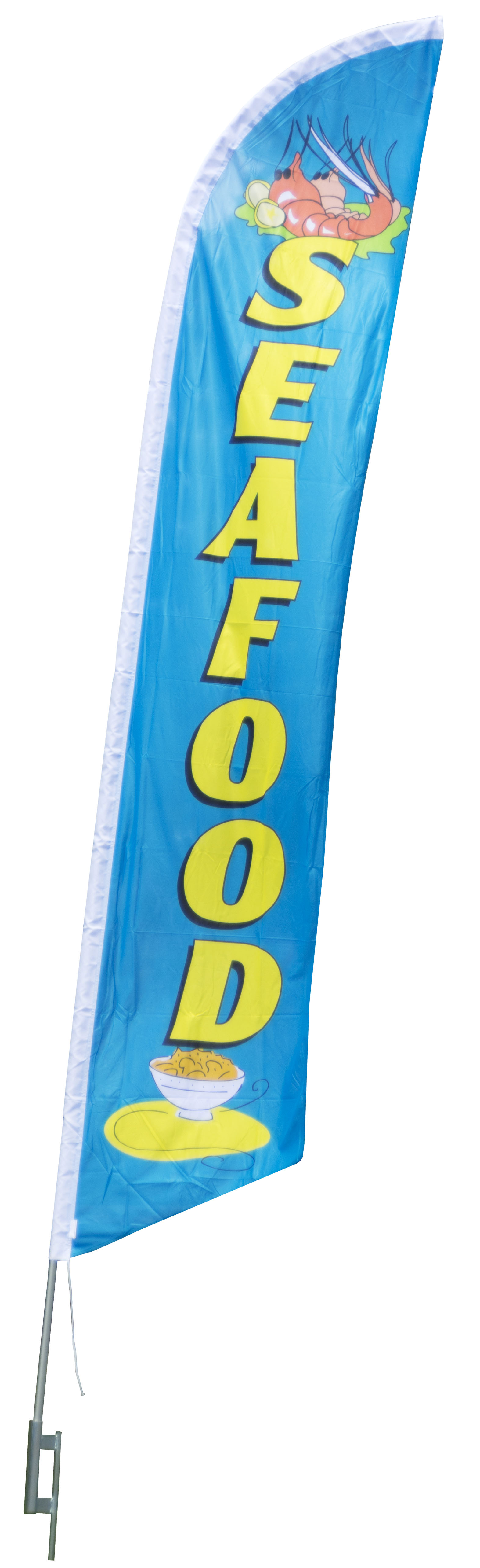 Seafood Flag | Feather Style Banner | Displays2Go