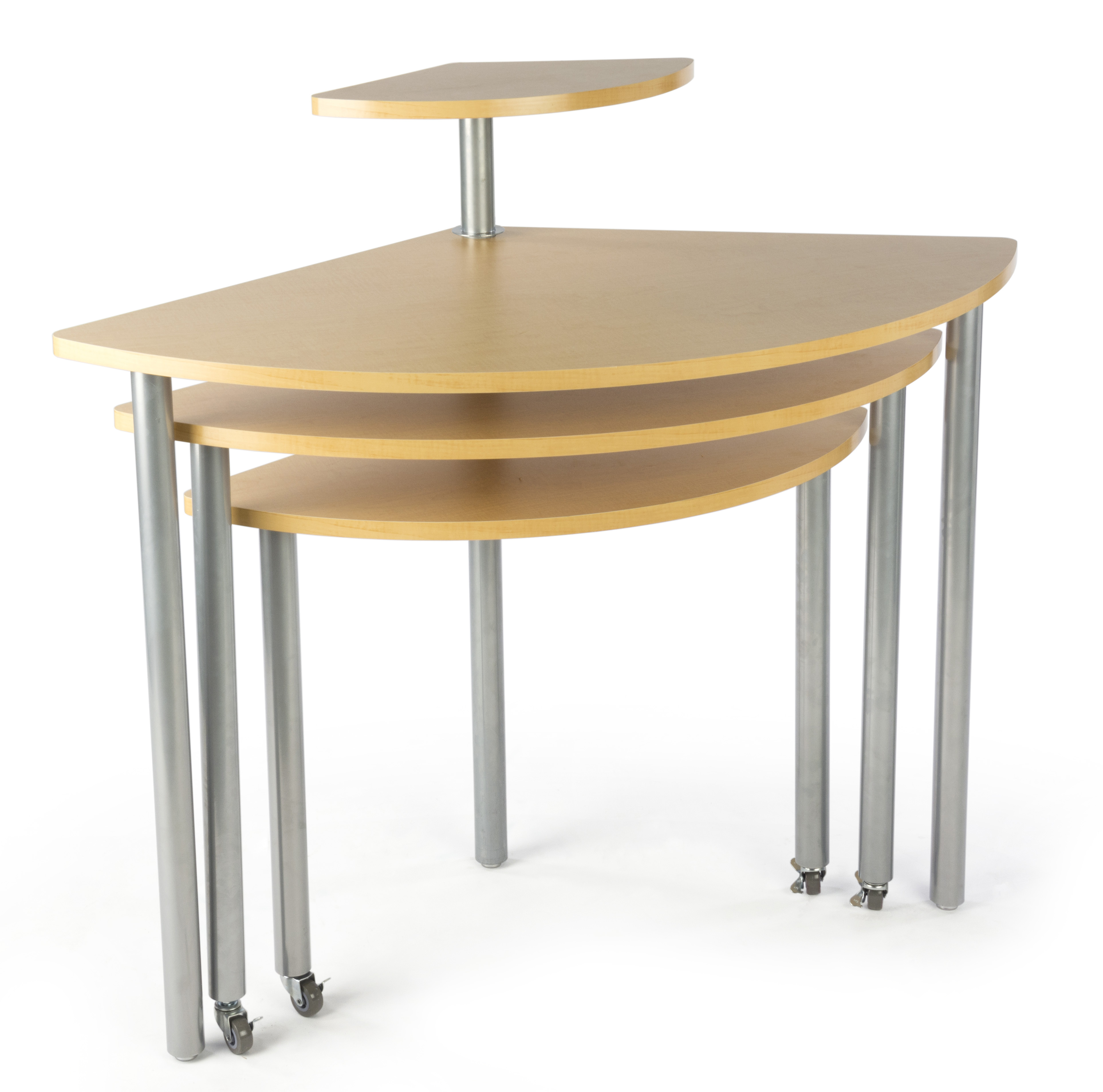 Maple Rotating Retail Display Table | 4 Tiers | Displays2Go