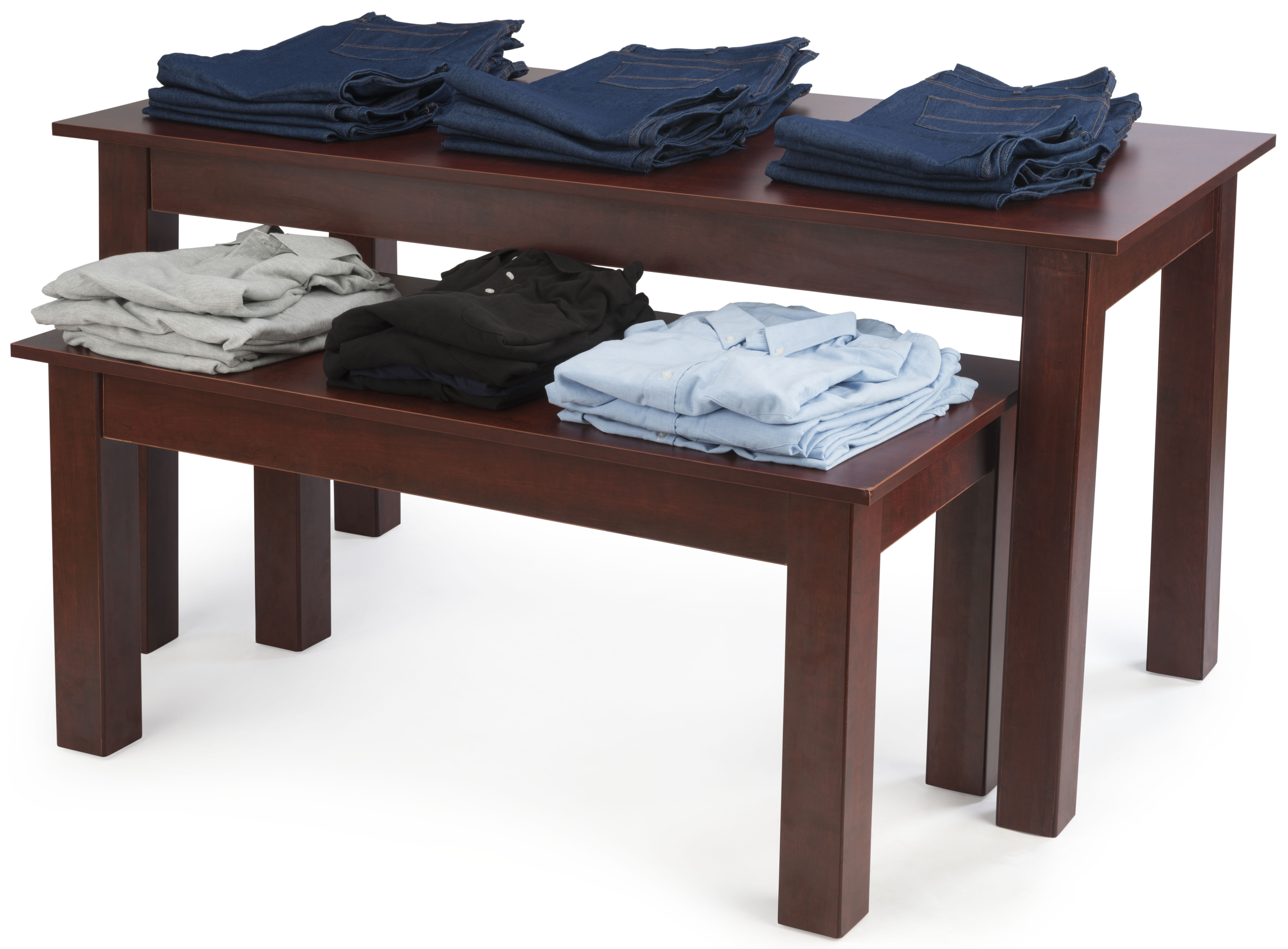 Cherry Nesting Tables | Rectangular Build | Displays2Go