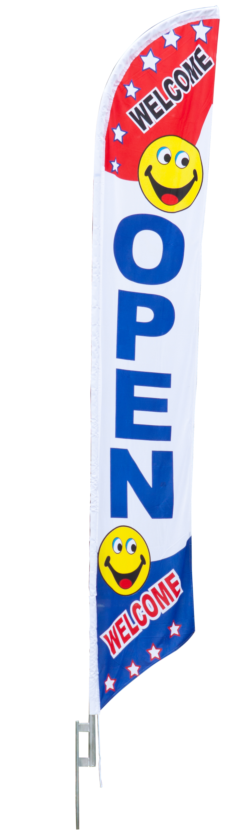 Open Welcome Commercial Flag | Retail Message Banner | Displays2Go