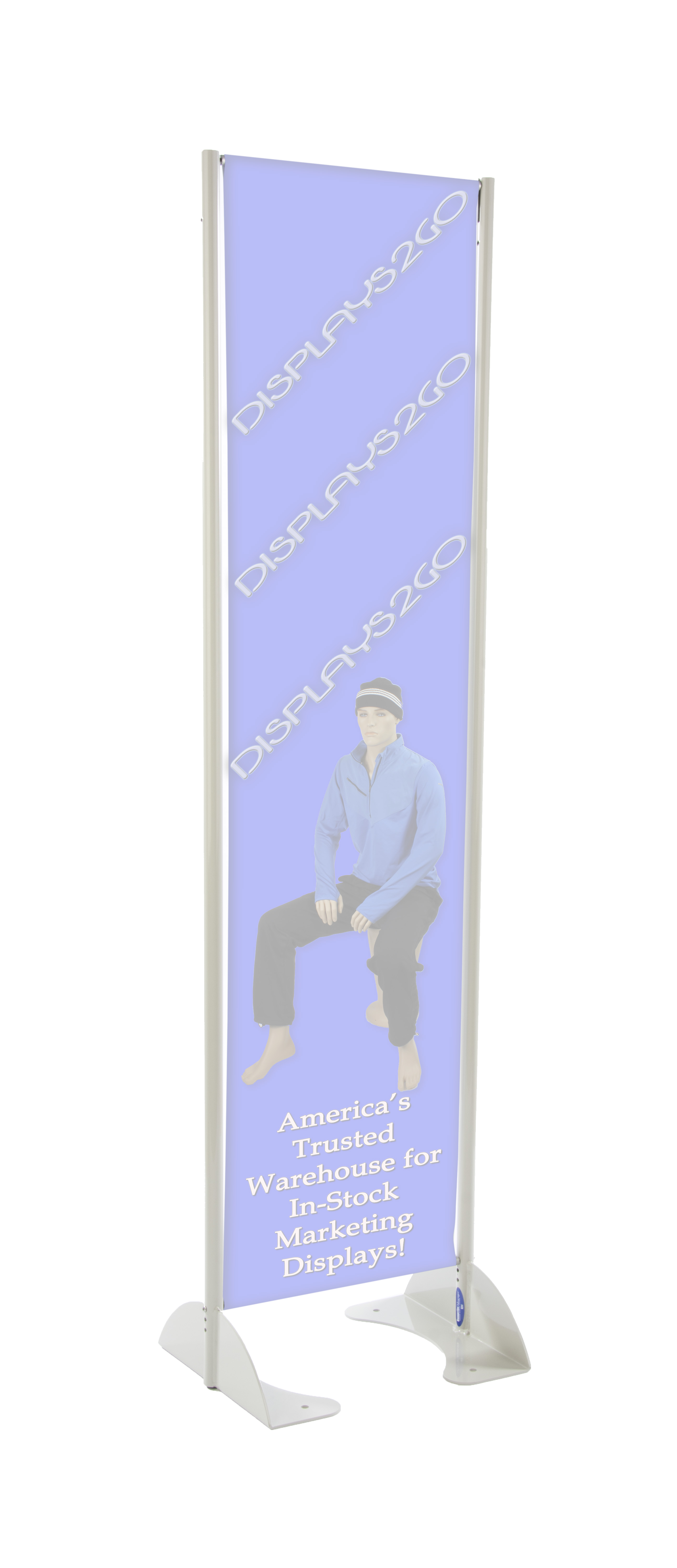 18” x 72” Gray Permanent Banner Stand | Graphic Sold Separately ...