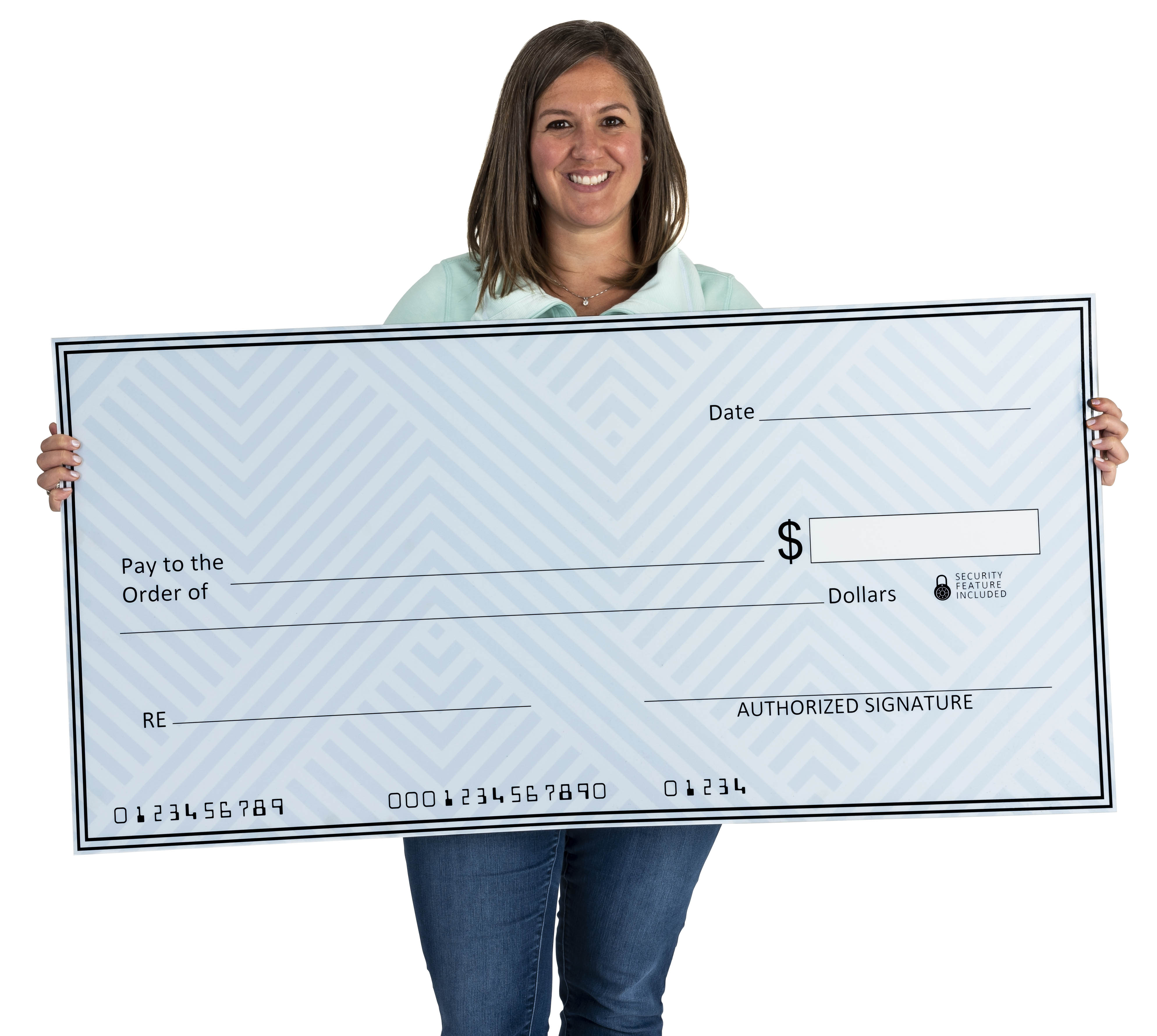 Custom Oversized Dry-Erase Prize Check | Full-Color Graphics | Displays2Go