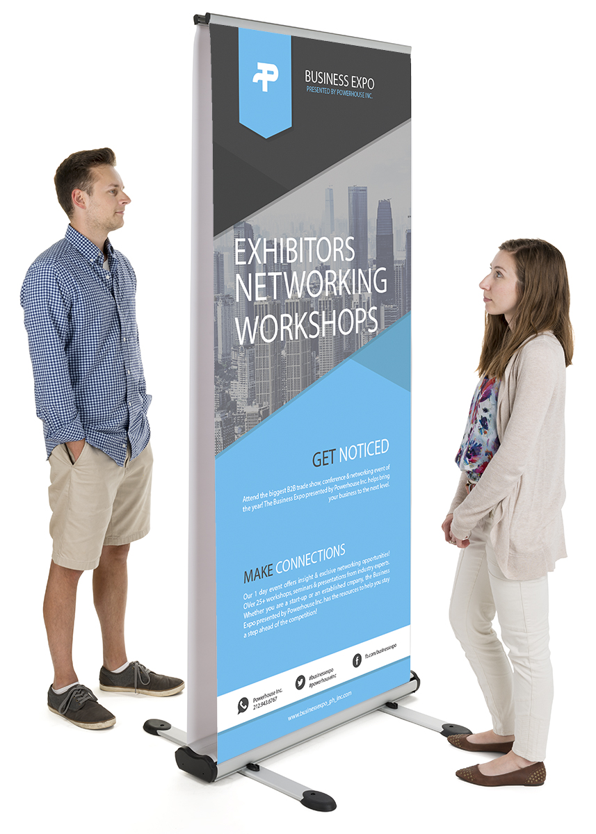 Outdoor Retractable Banner Stand | Double-Sided Graphics | Displays2Go