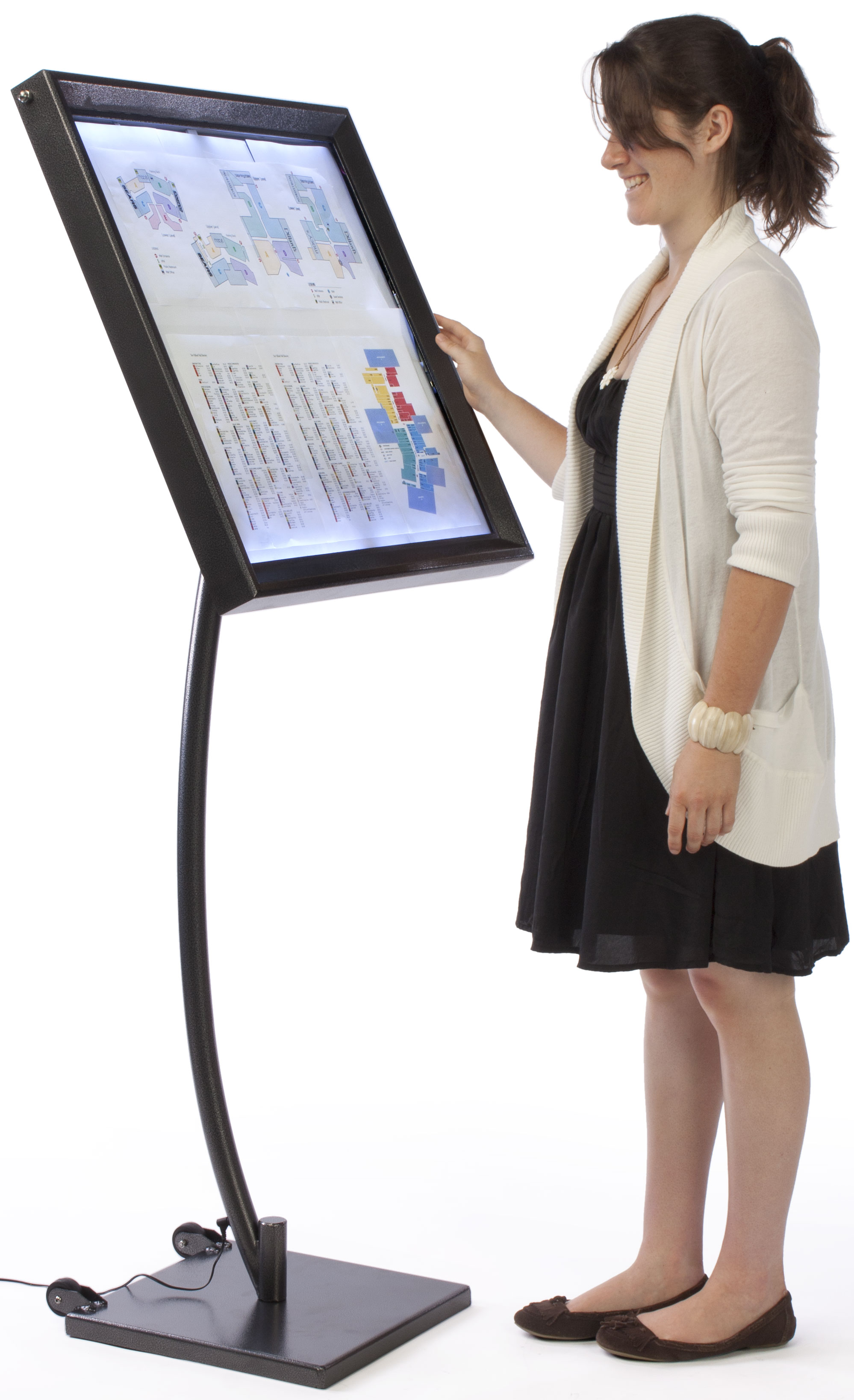 This LED Menu Stand with Wheels Is Portable! Various Other Light Box ...