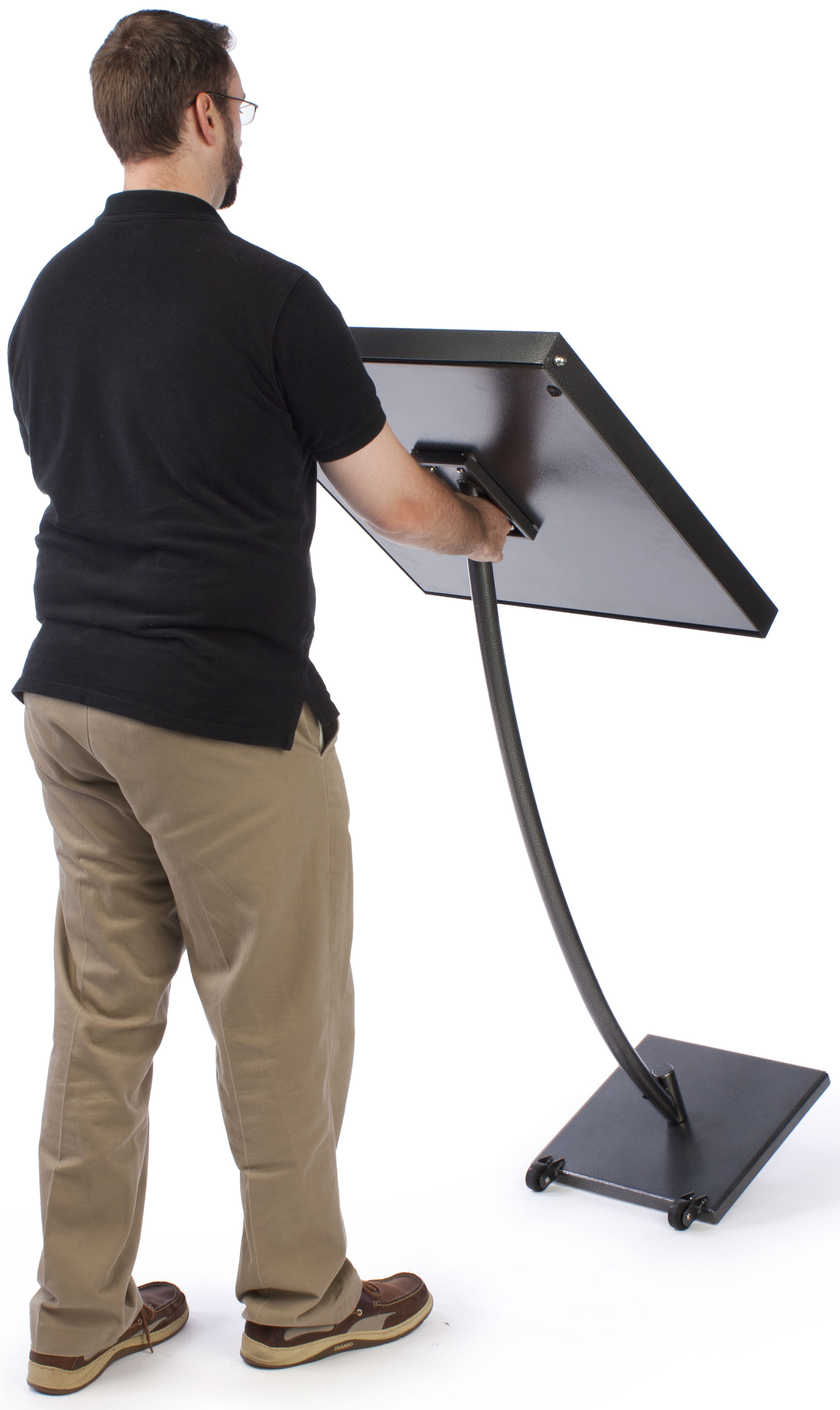 This LED Menu Stand with Wheels Is Portable! Various Other Light Box ...