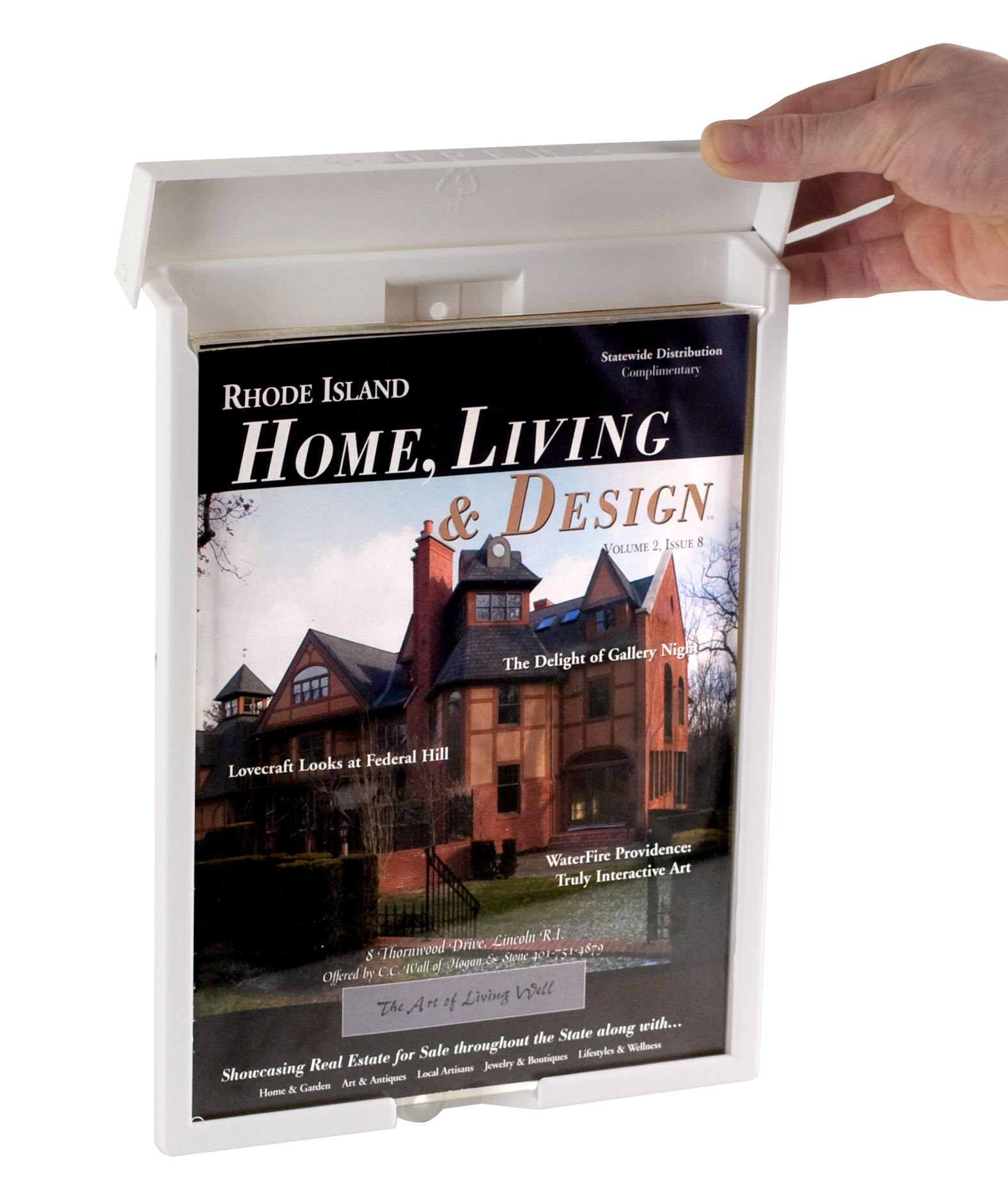 Outdoor Literature Display | Flyer Box with Hinged Lid | Displays2Go