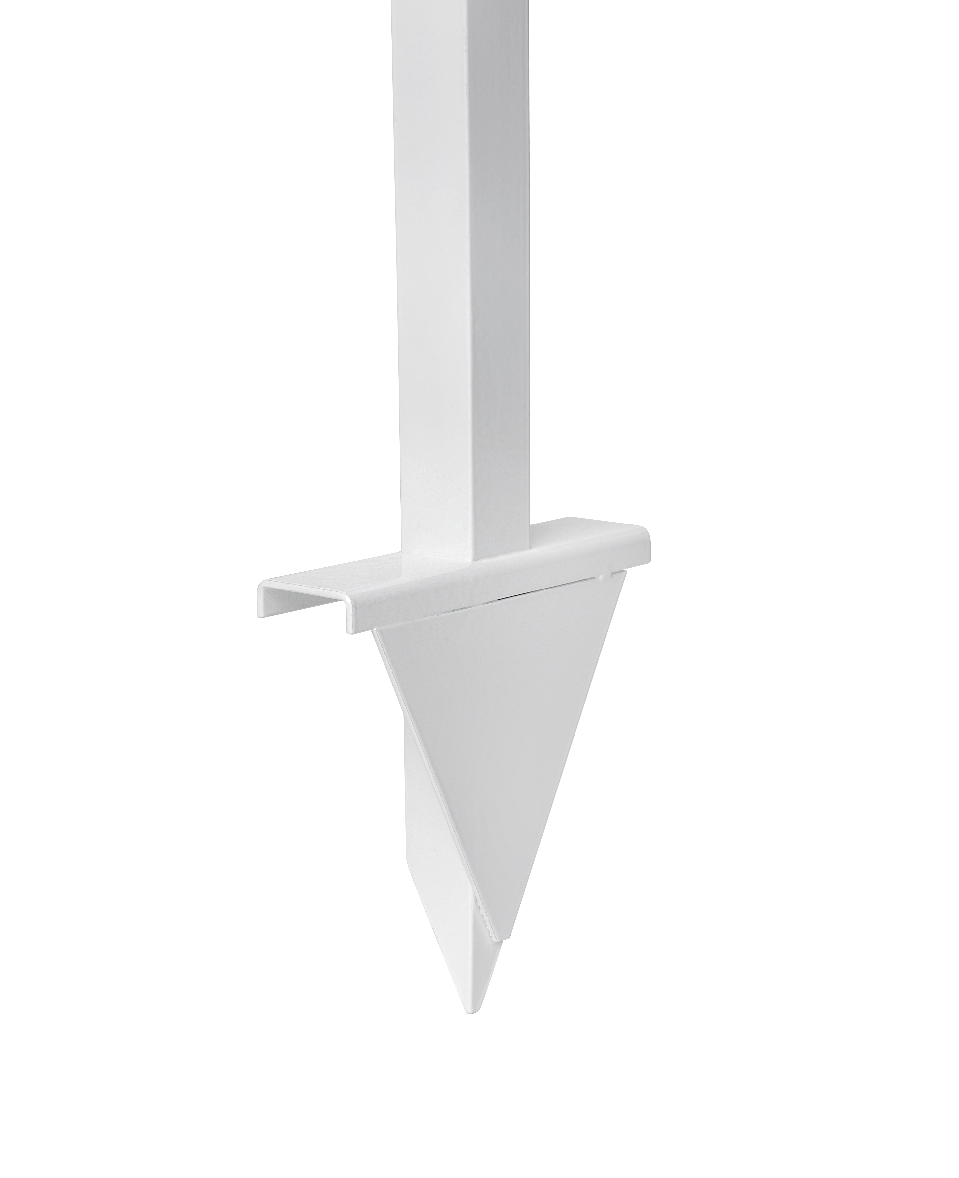 Outdoor Flyer Holder with Stake | White Steel Spike | Displays2Go