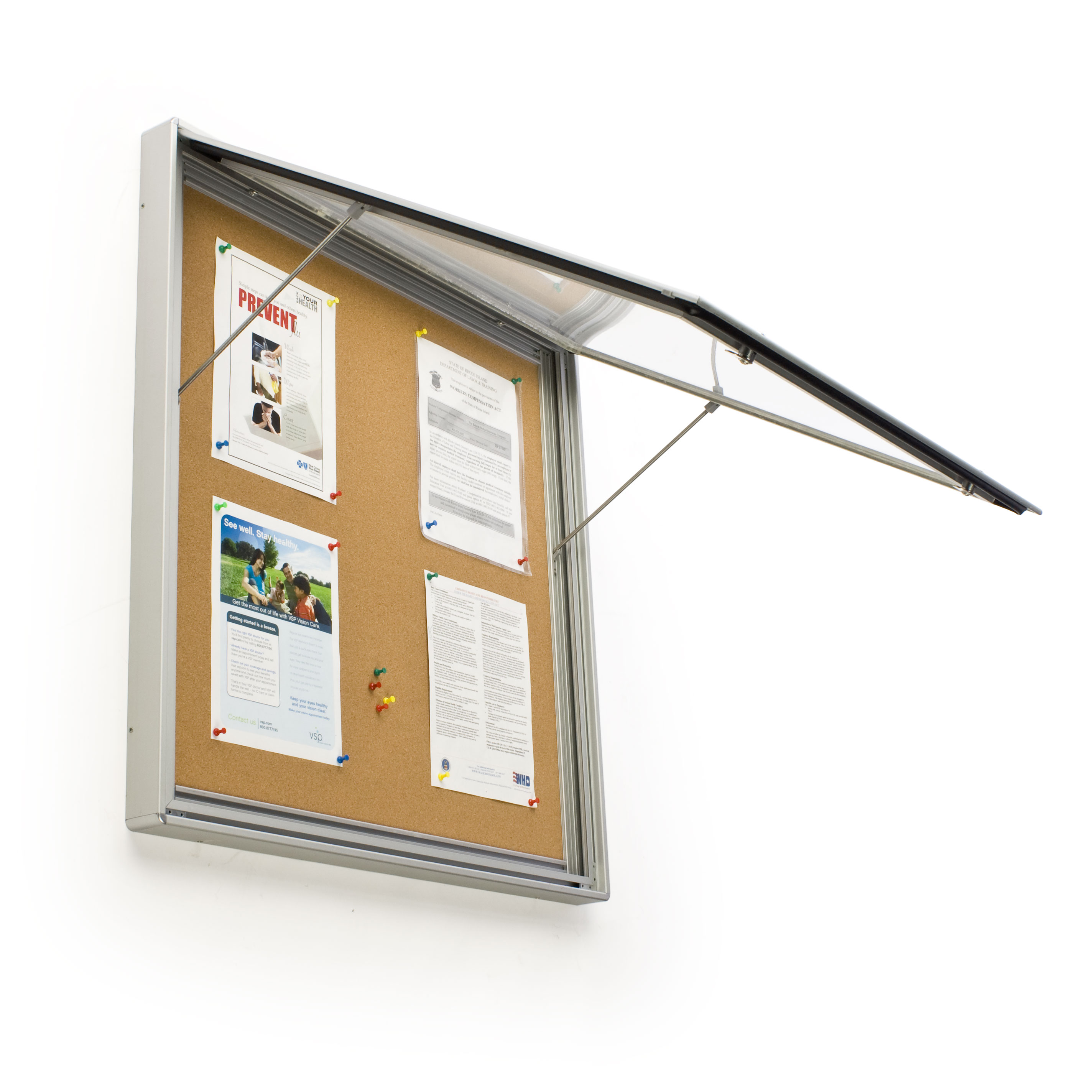 Enclosed Tackboards | Rated For Outdoor Use | Displays2Go