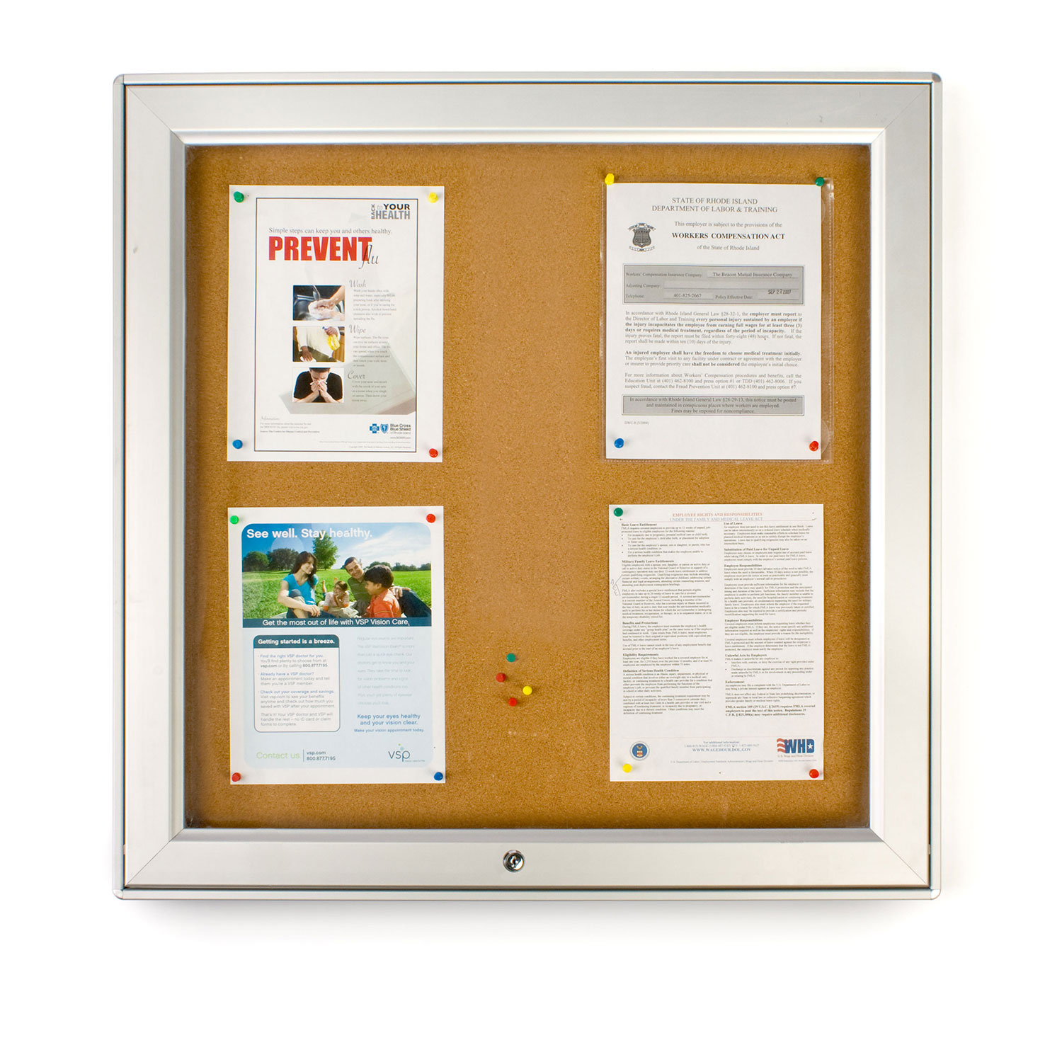 Enclosed Tackboards | Rated For Outdoor Use | Displays2Go