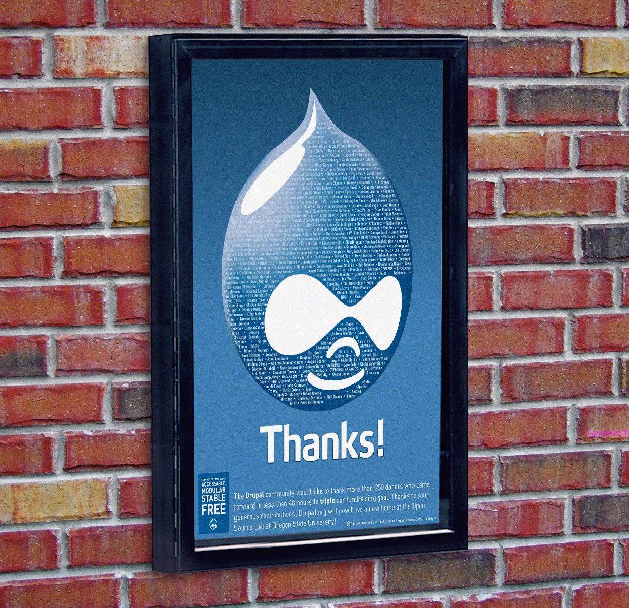 Hang this exterior advertising frame at your main entrance.