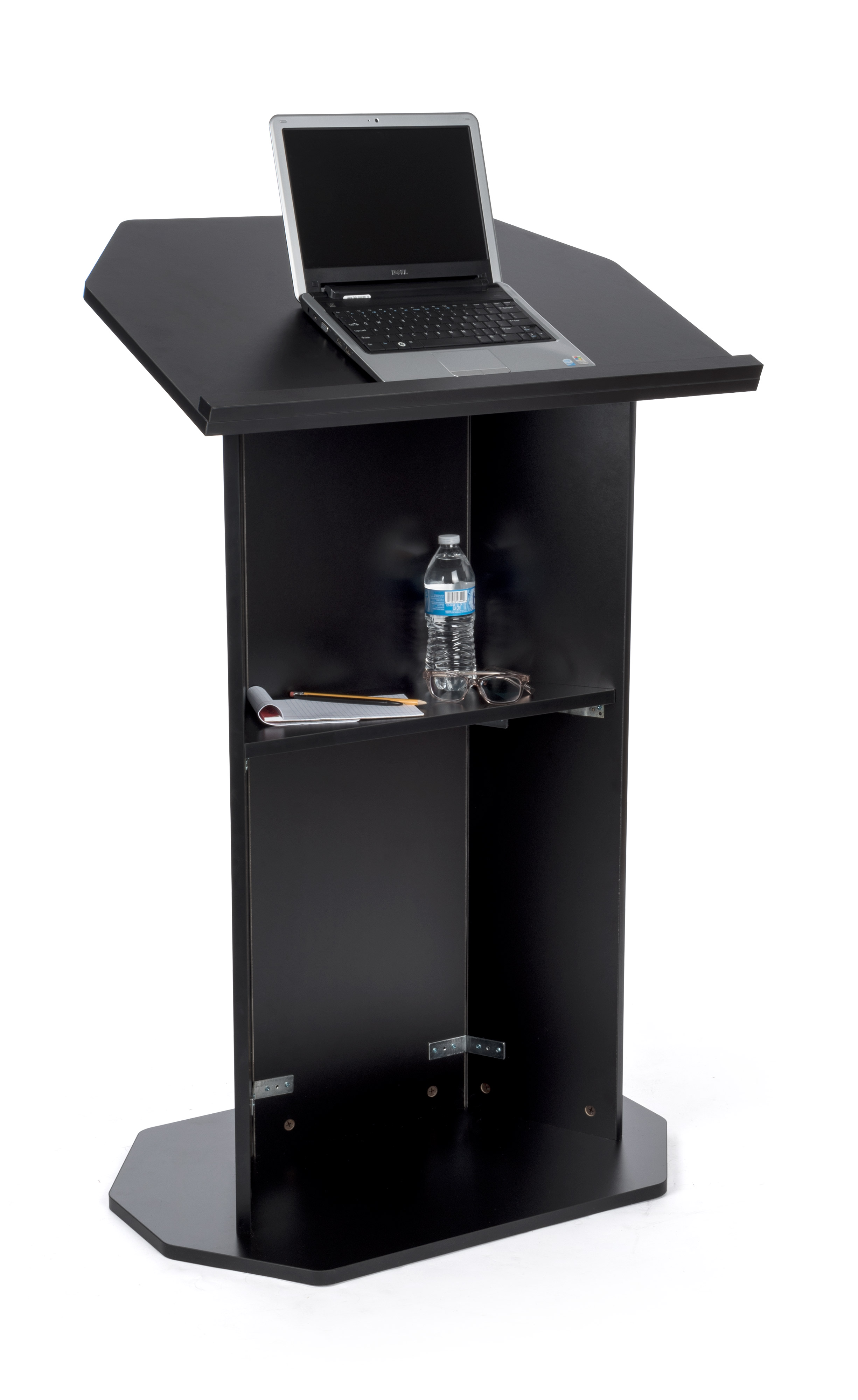 Black Economy Pulpit | Ships Flat | Displays2Go