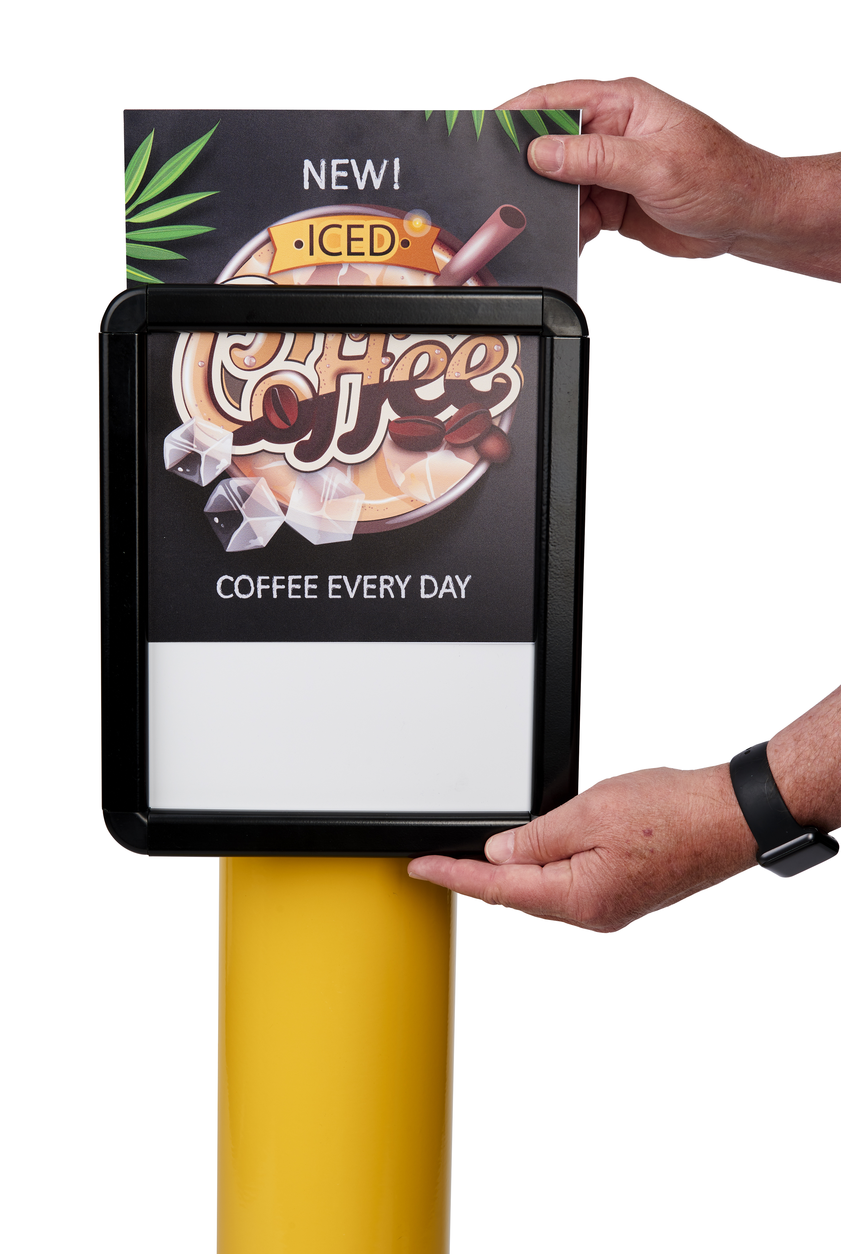 Custom Printed Graphics for Bollard Sign Frame | Displays2Go