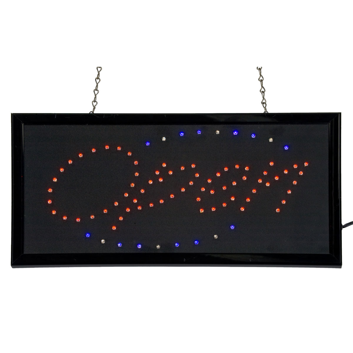 Open Sign With RED Lettering | Flashing LED Message | Displays2Go