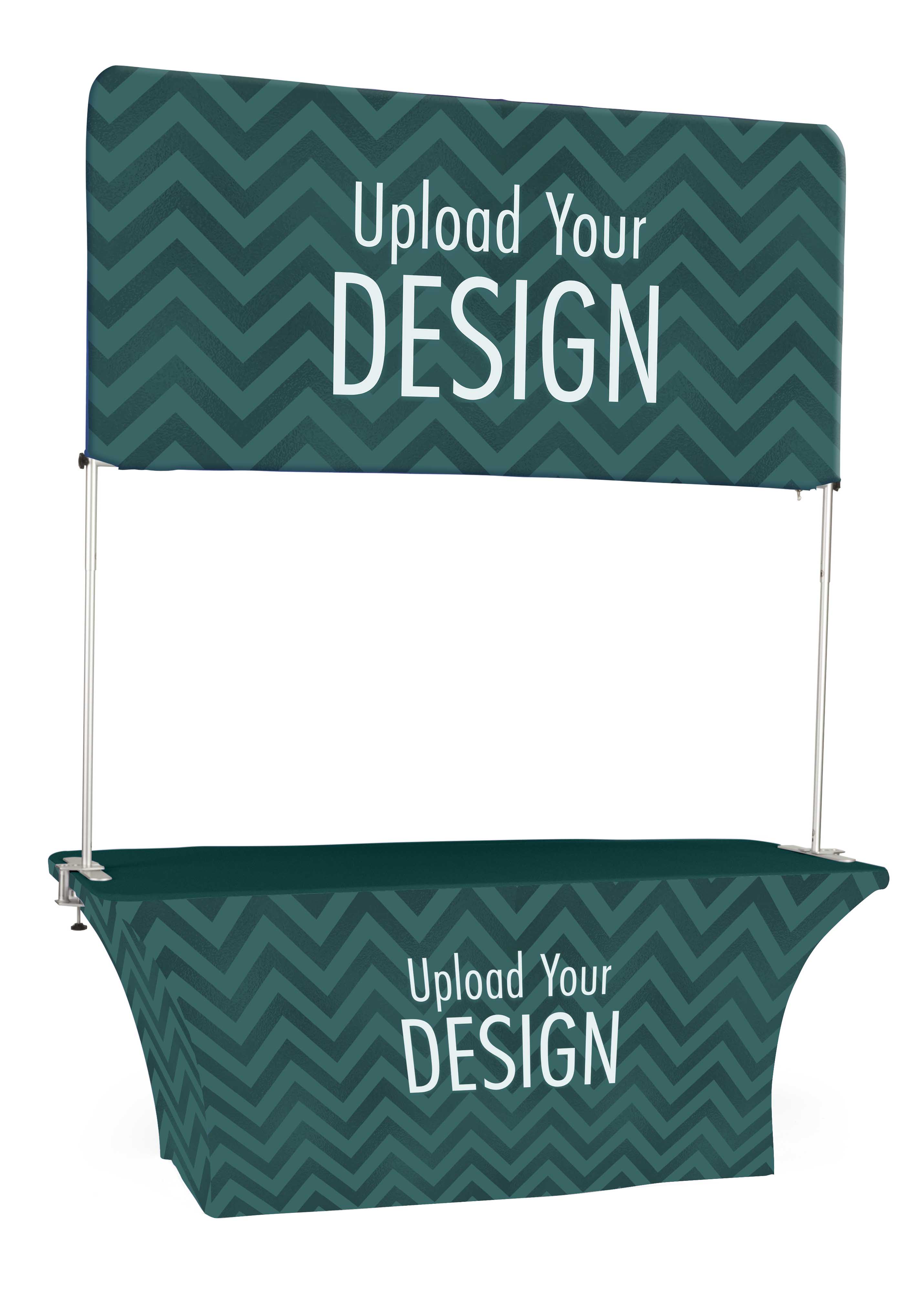 6’ Trade Show Table & Header | Double Sided Graphics | Displays2Go