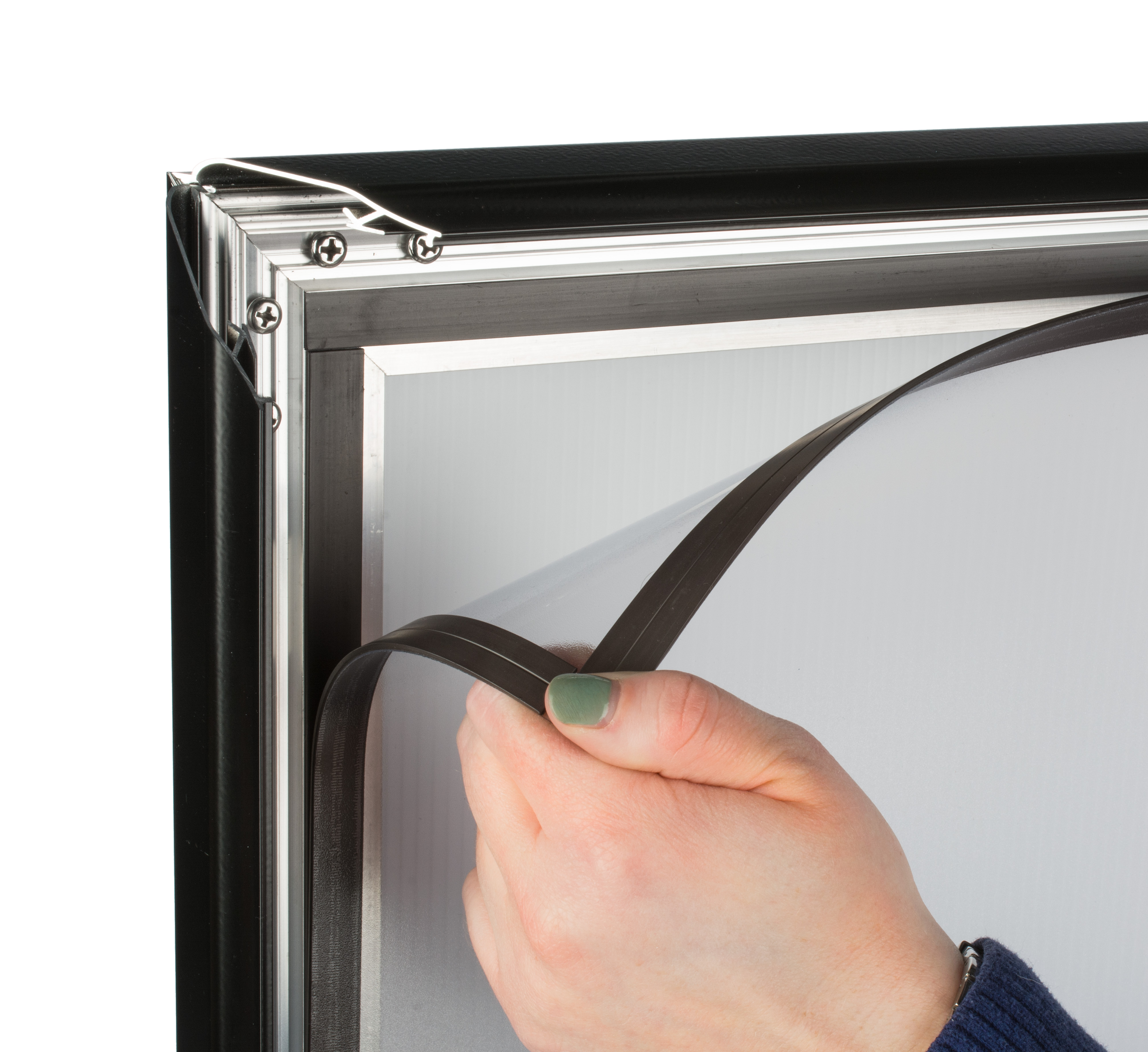 Wind Resistant Sidewalk Sign | 2 Sided Magnet Lined Poster Holder ...