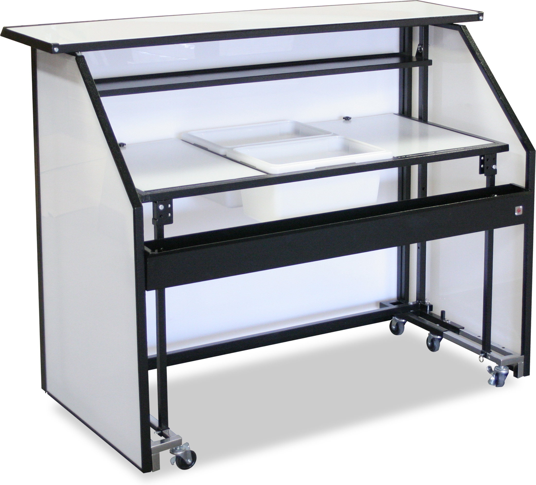 Portable Folding Bar | 2 Ice Bins & Sunken Speed Well | Displays2Go